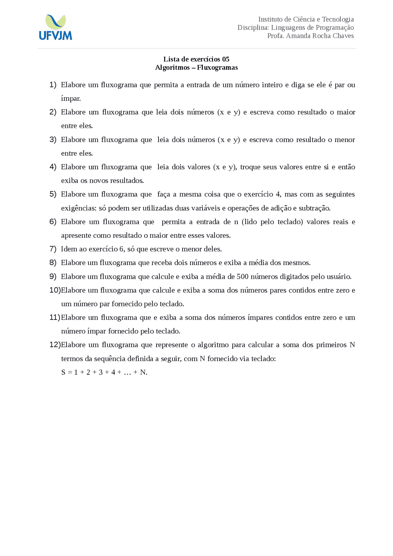 Linguagem Programação Docsity