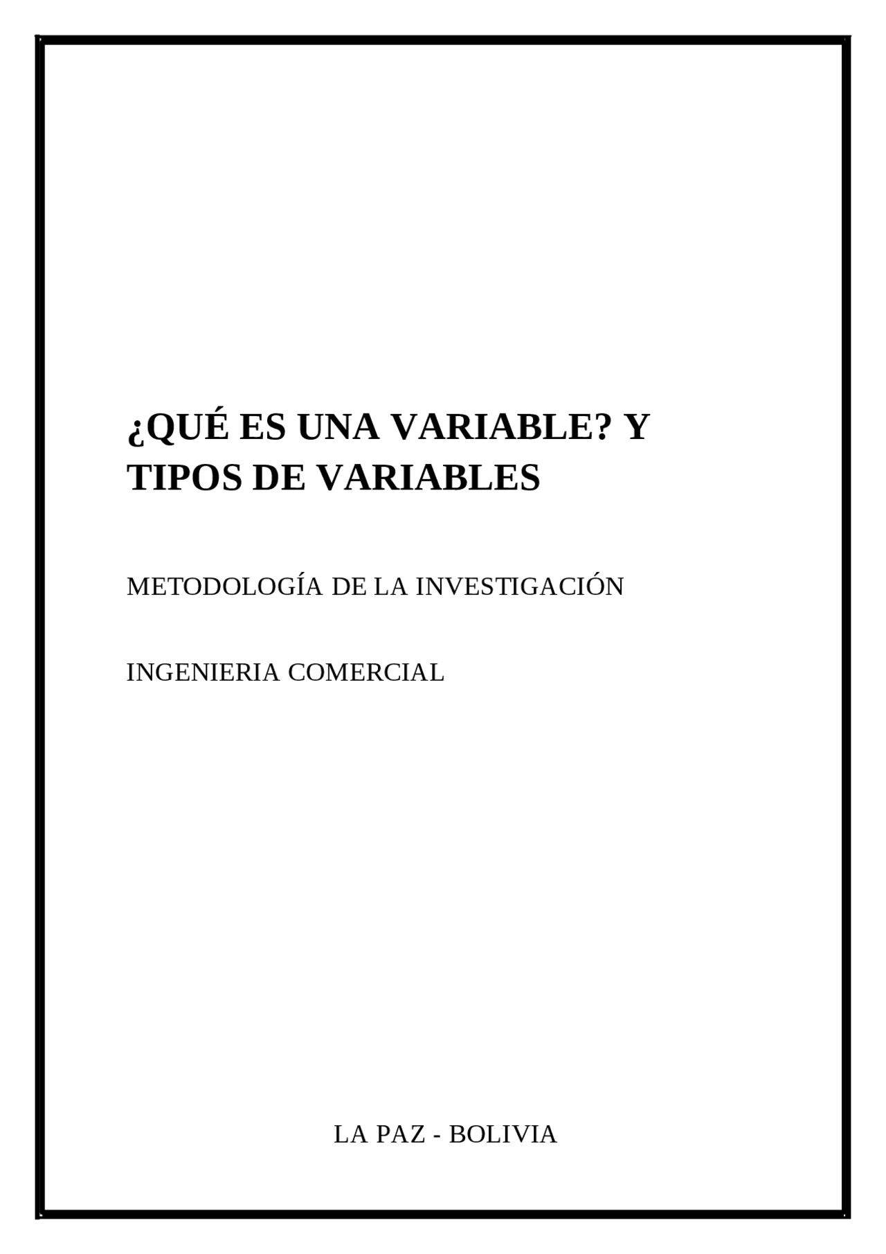 ¿QUÉ ES UNA VARIABLE Y TIPOS DE VARIABLES - Docsity