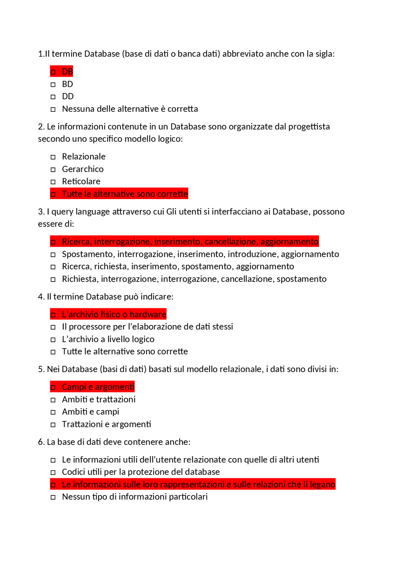 Test Iiq Advanced Certificazione Informatica Docsity