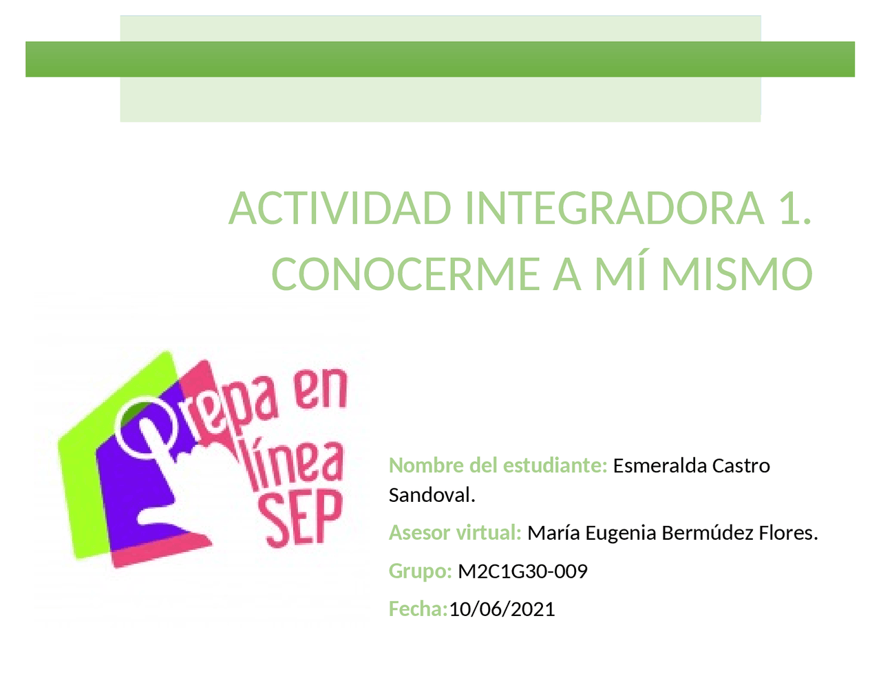 Actividad Integradora 1 Conocerme A Mí Mismo Resúmenes De Filosofía