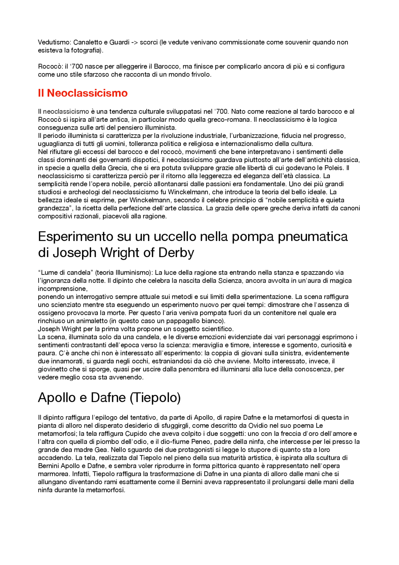 Appunti Di Arte Dal Neoclassicismo Ai Preraffaelliti Quinto Superiore
