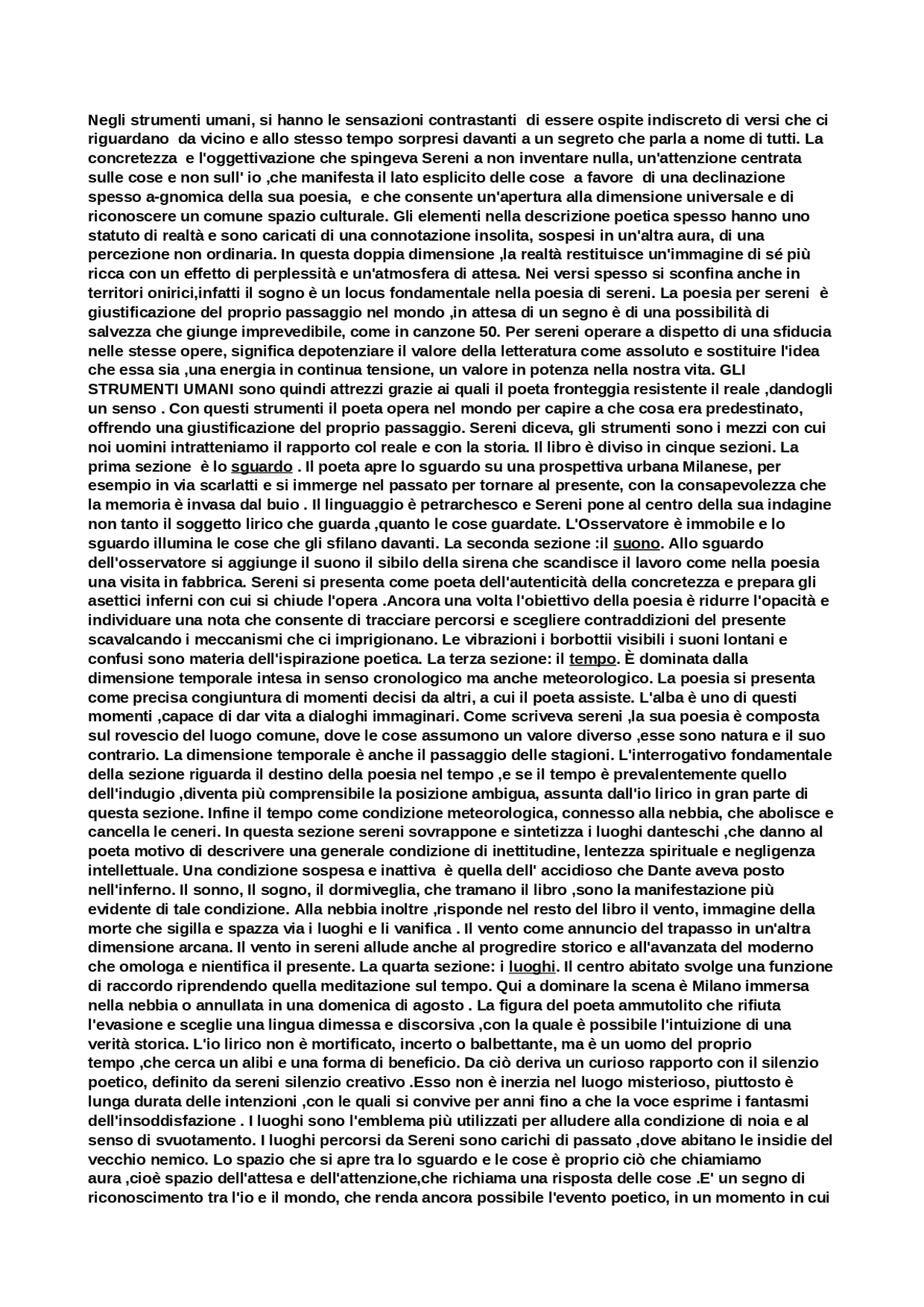 Sereni Gli Strumenti Umani Docsity