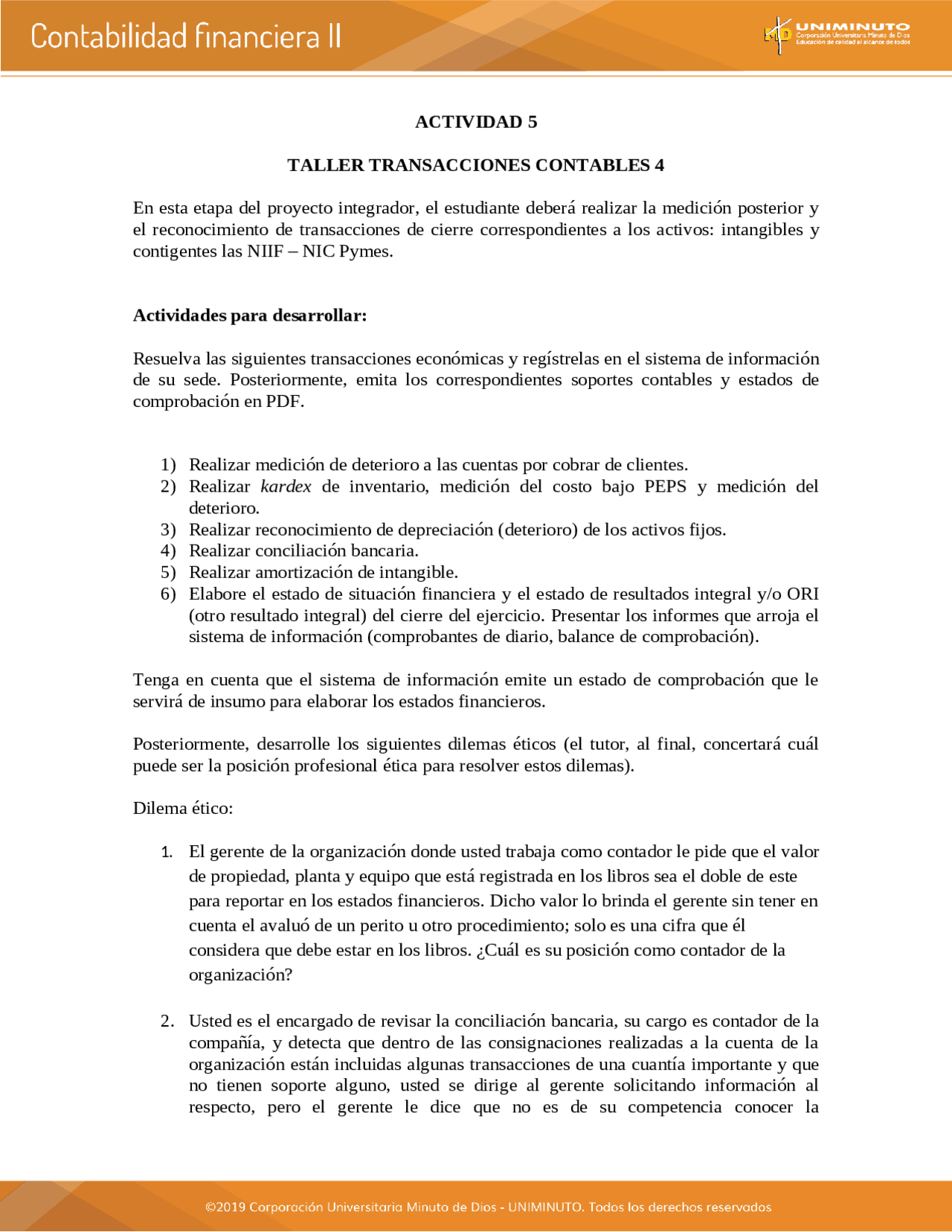 Transacciones contables actividad | Apuntes de Contabilidad Pública ...