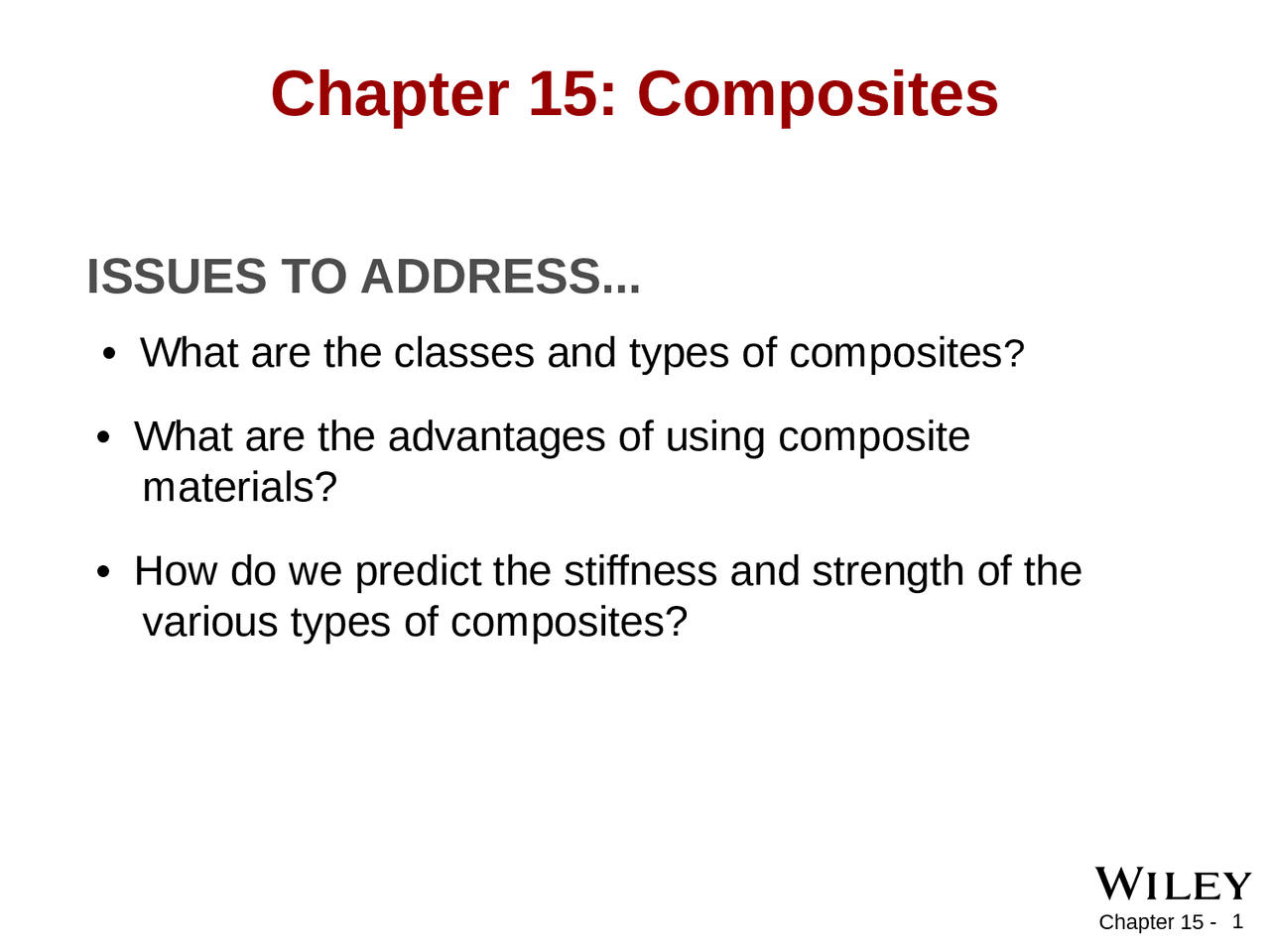 Chapter 15: Composites - Docsity