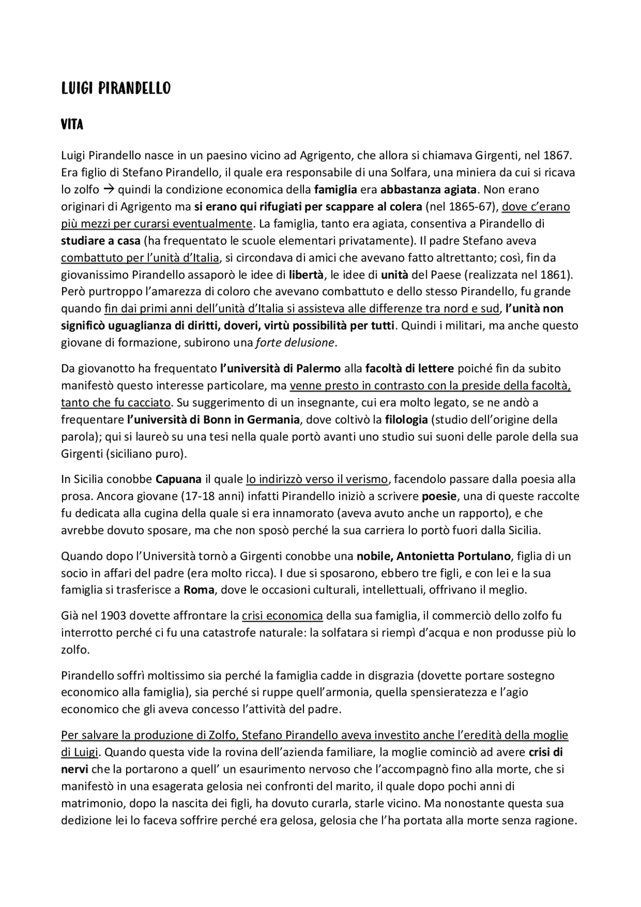 Pirandello Pensiero Il Fu Mattia Pascal E Uno Nessuno E Centomila