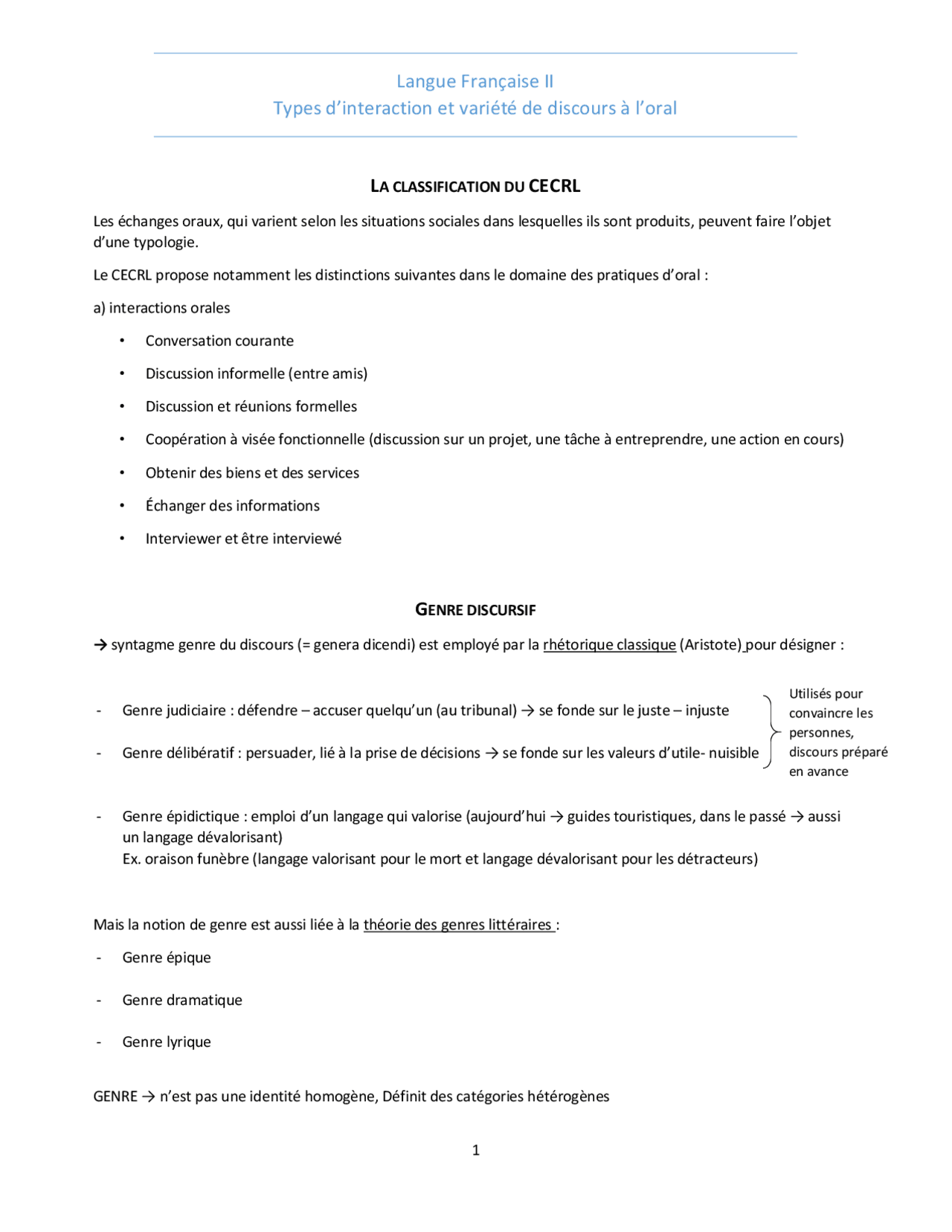 Appunti Di Linguistica Francese 1 Docsity