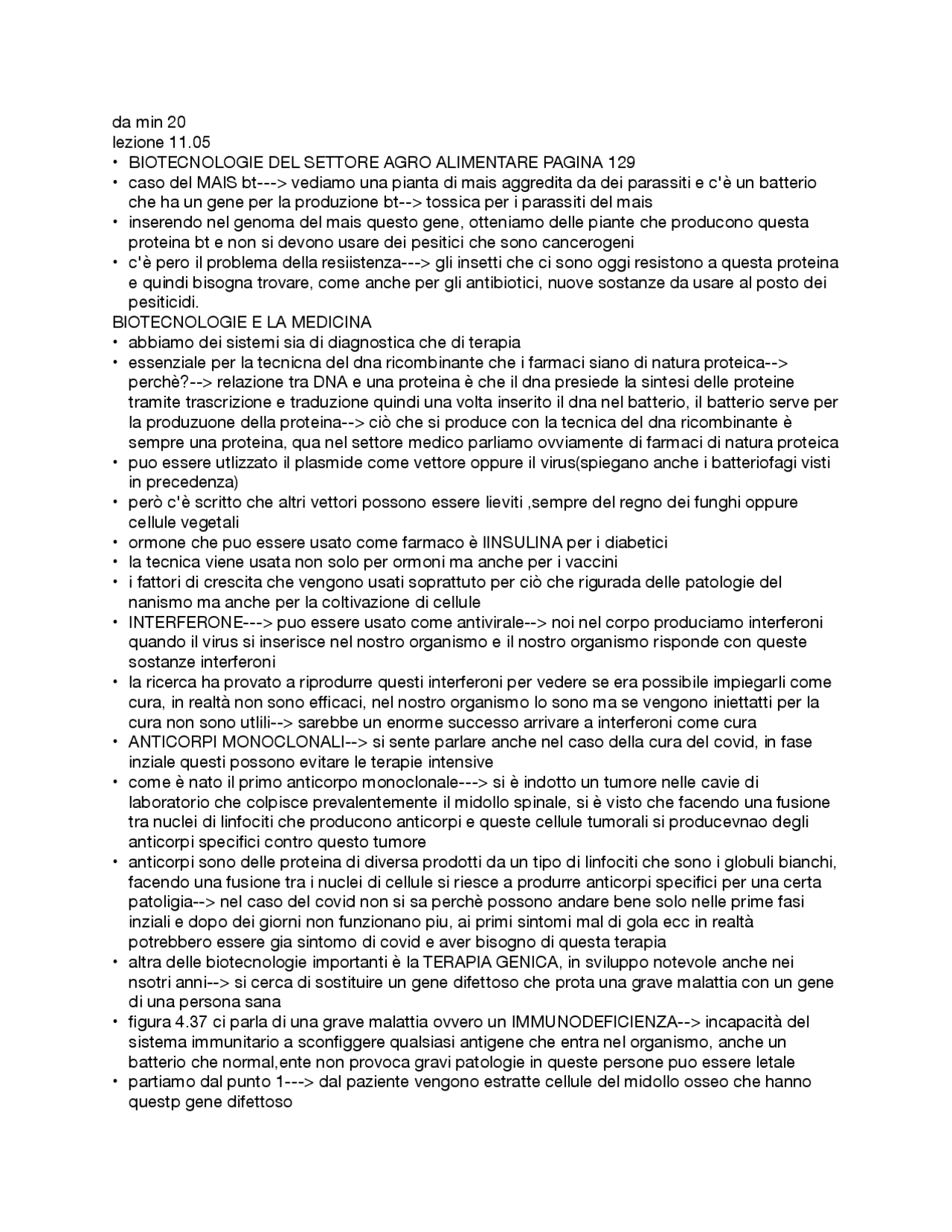 Le Biotecnologie Biologia Docsity