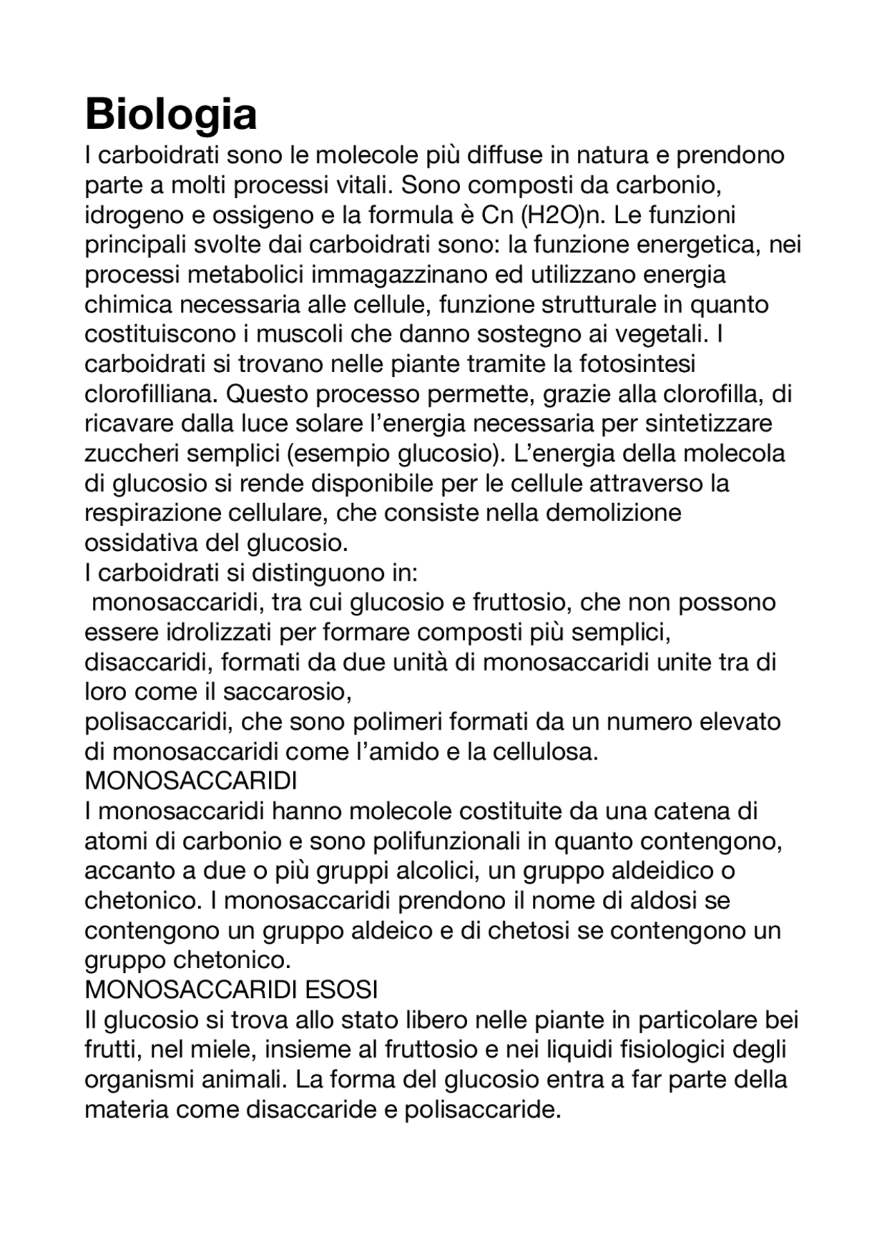 Appunti Di Biologia Sulle Biomolecole Docsity