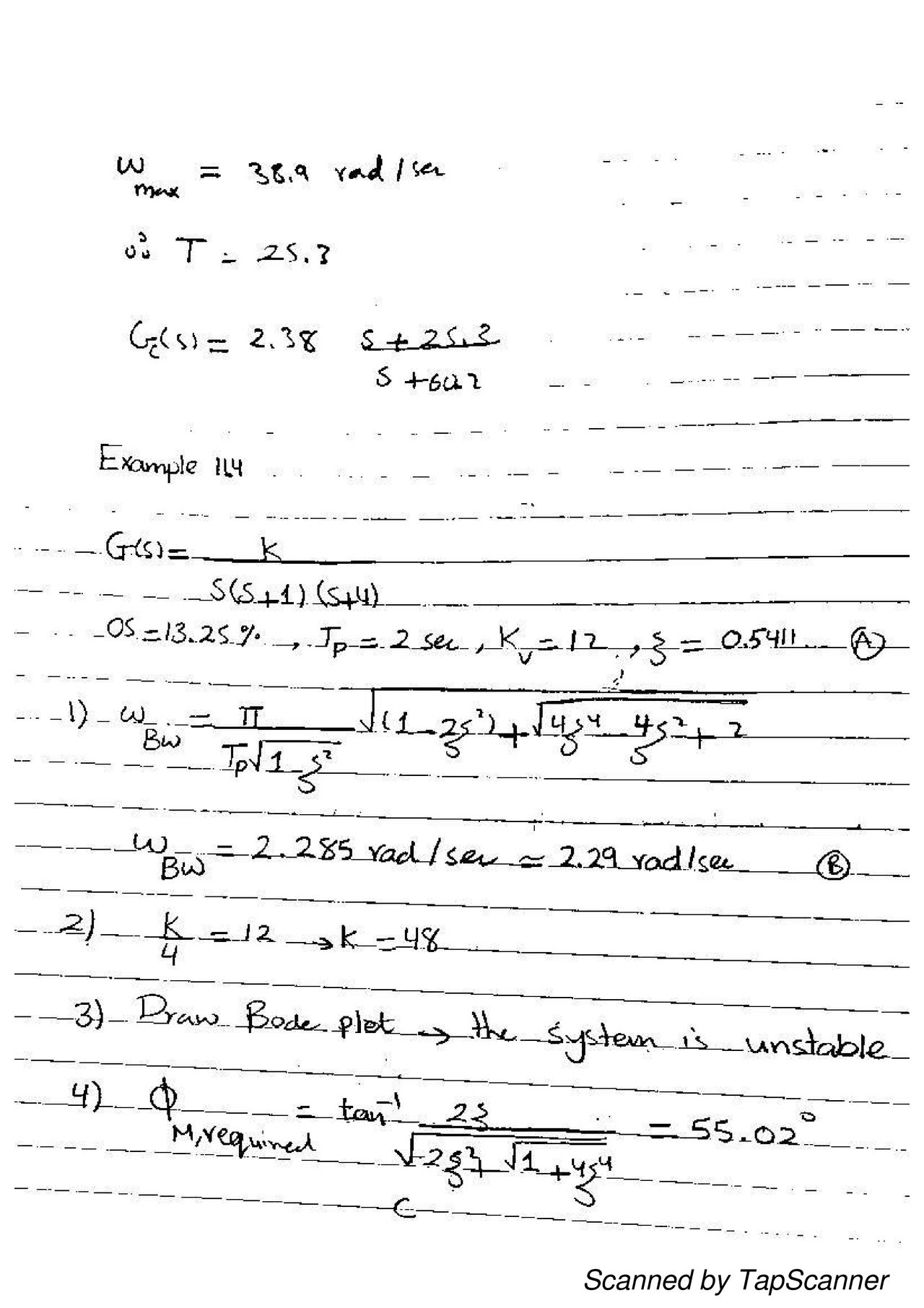 Control System Design Assignment Assignments Control Systems Docsity
