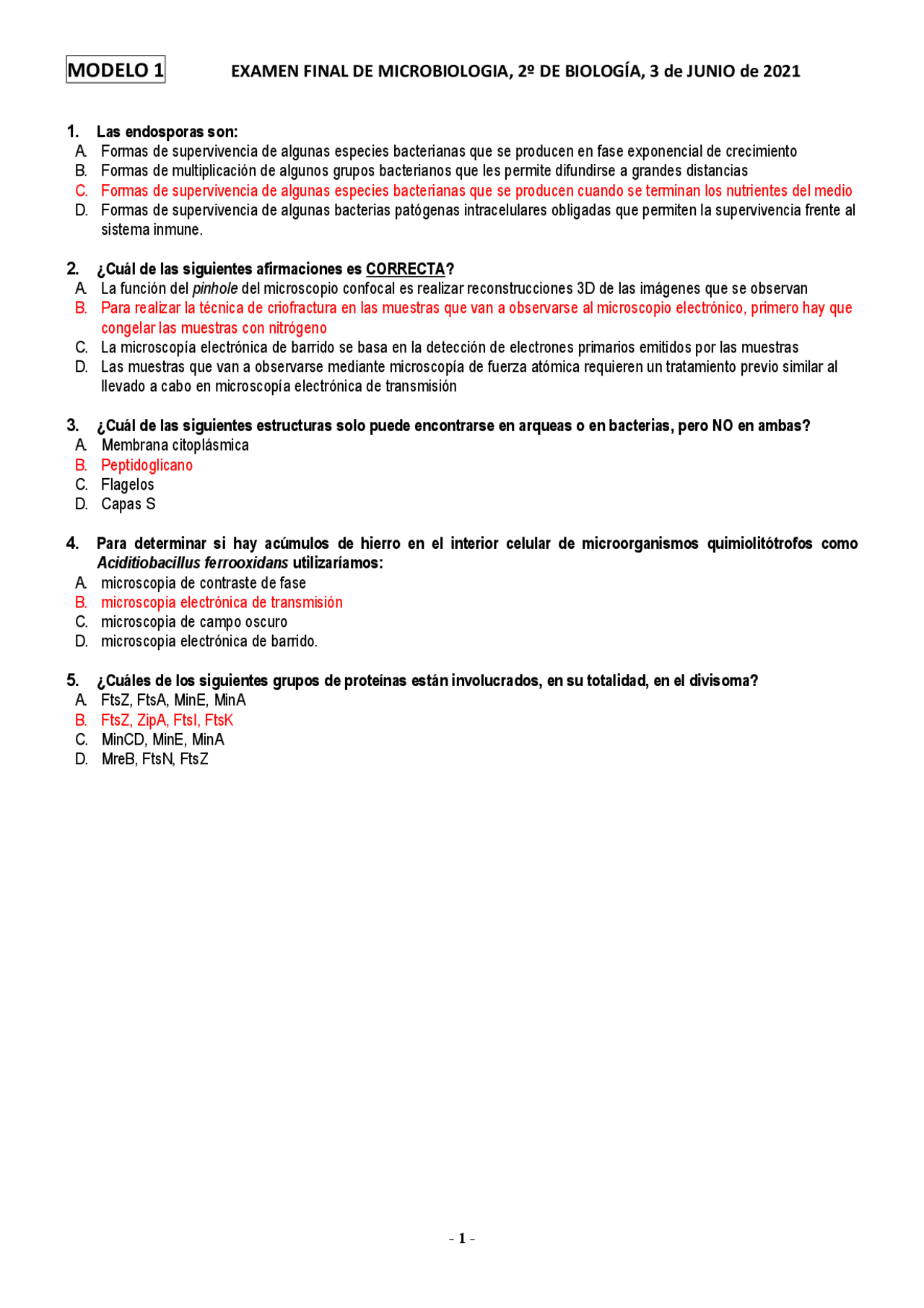 Examen Final Microbiología 2021 Exámenes De Microbiología Docsity