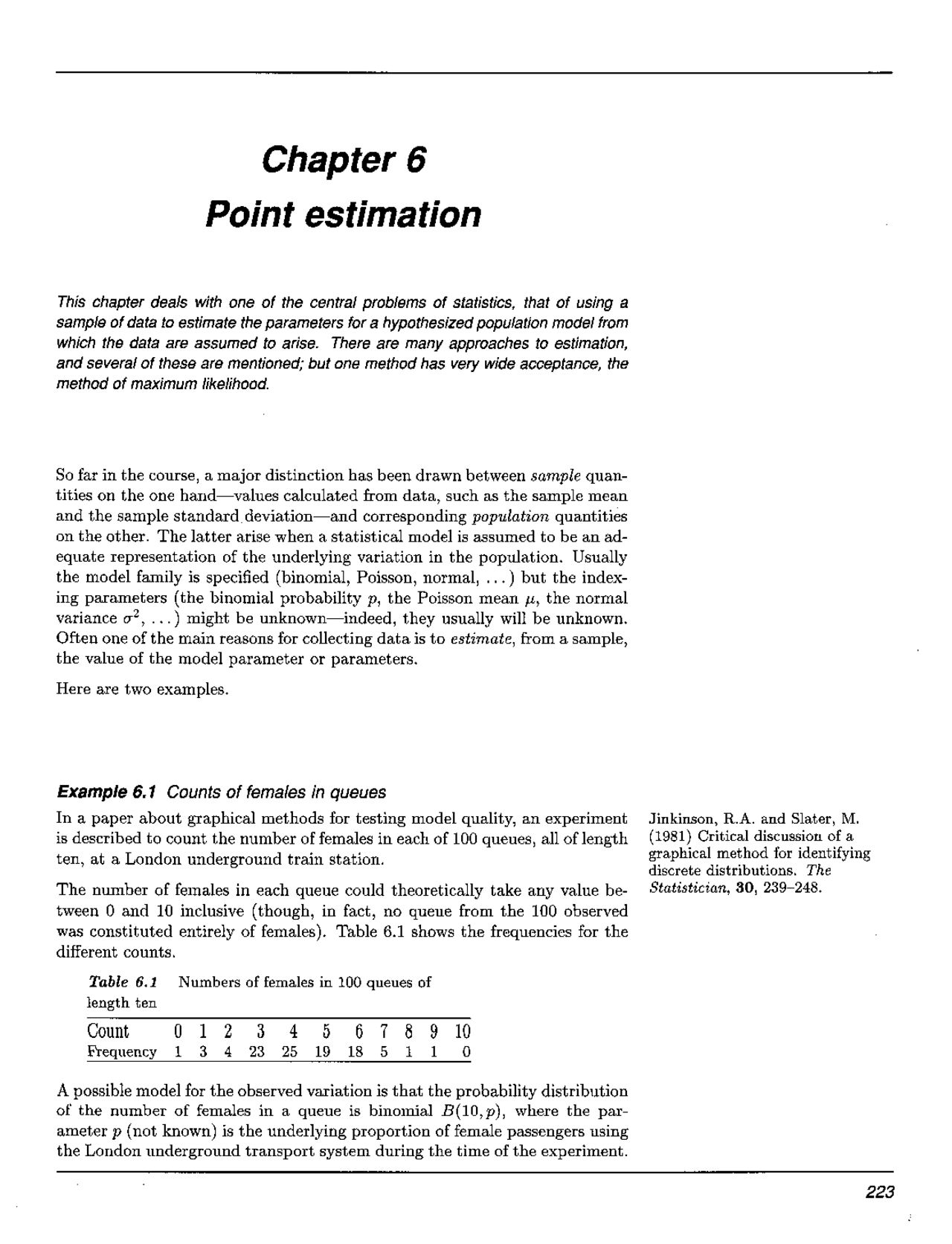 Lecture Notes On Point Estimation Docsity