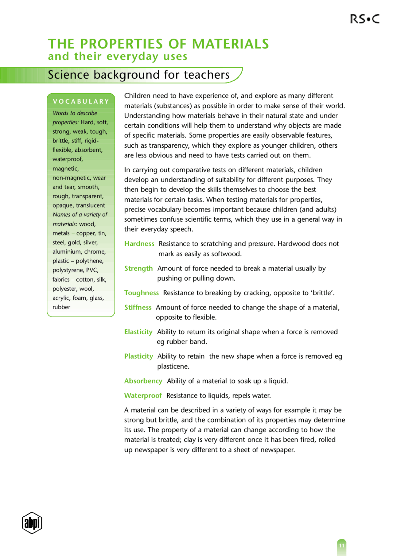 Notes On Properties Of Materials Docsity