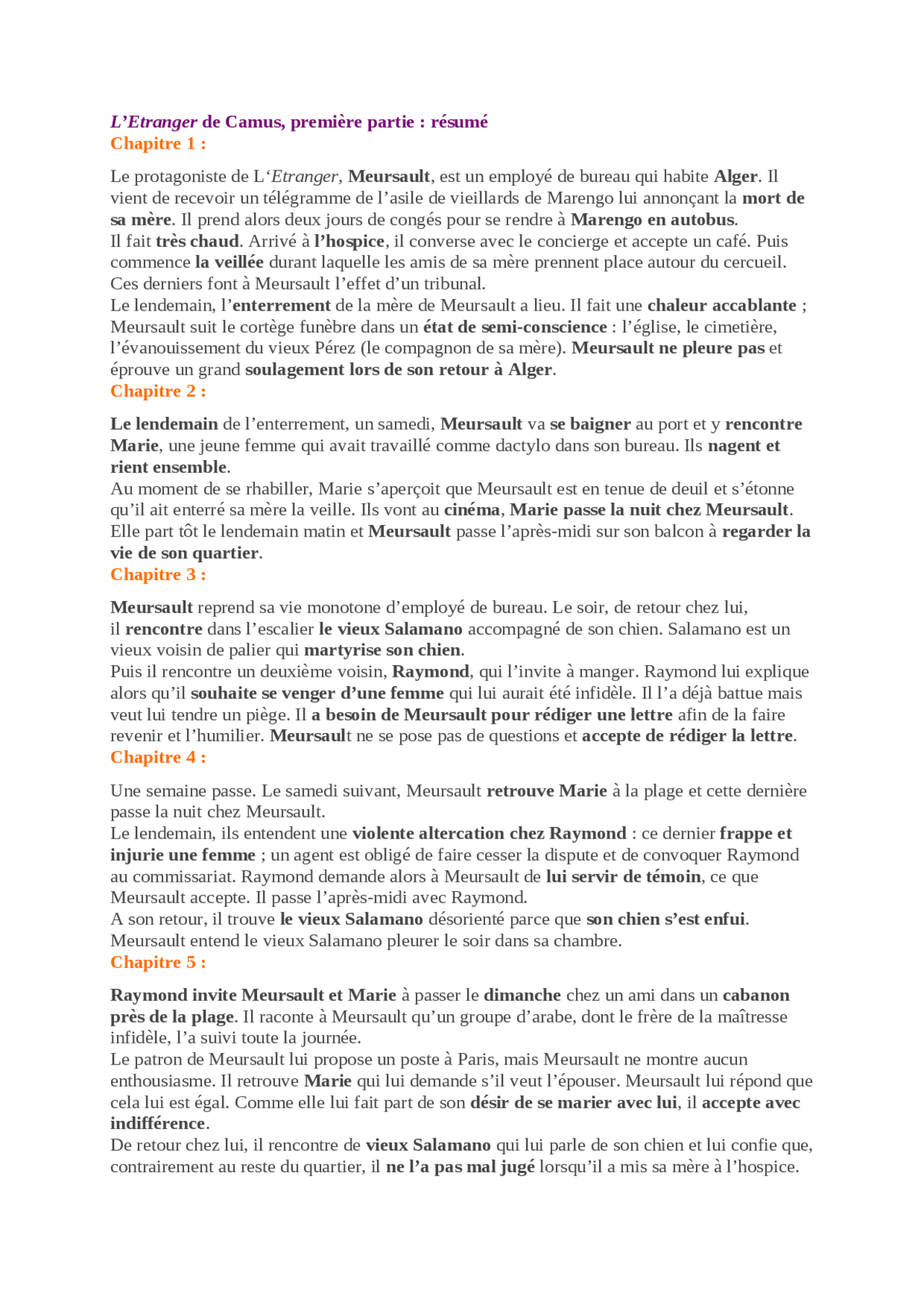 Cultura Francese Del Riassunto Del Libro Di Camus Docsity