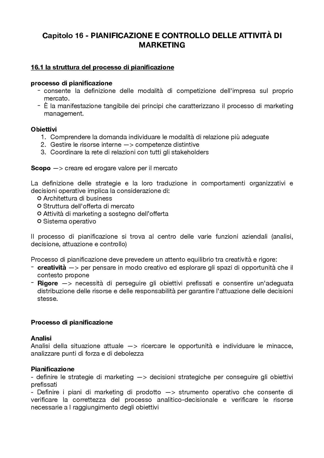 Marketing Covassi Battaglia 2semestre Cap 16 Libro Docsity