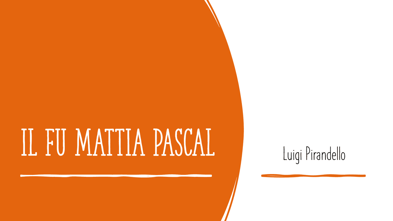 Pirandello Il Fu Mattia Pascal Docsity