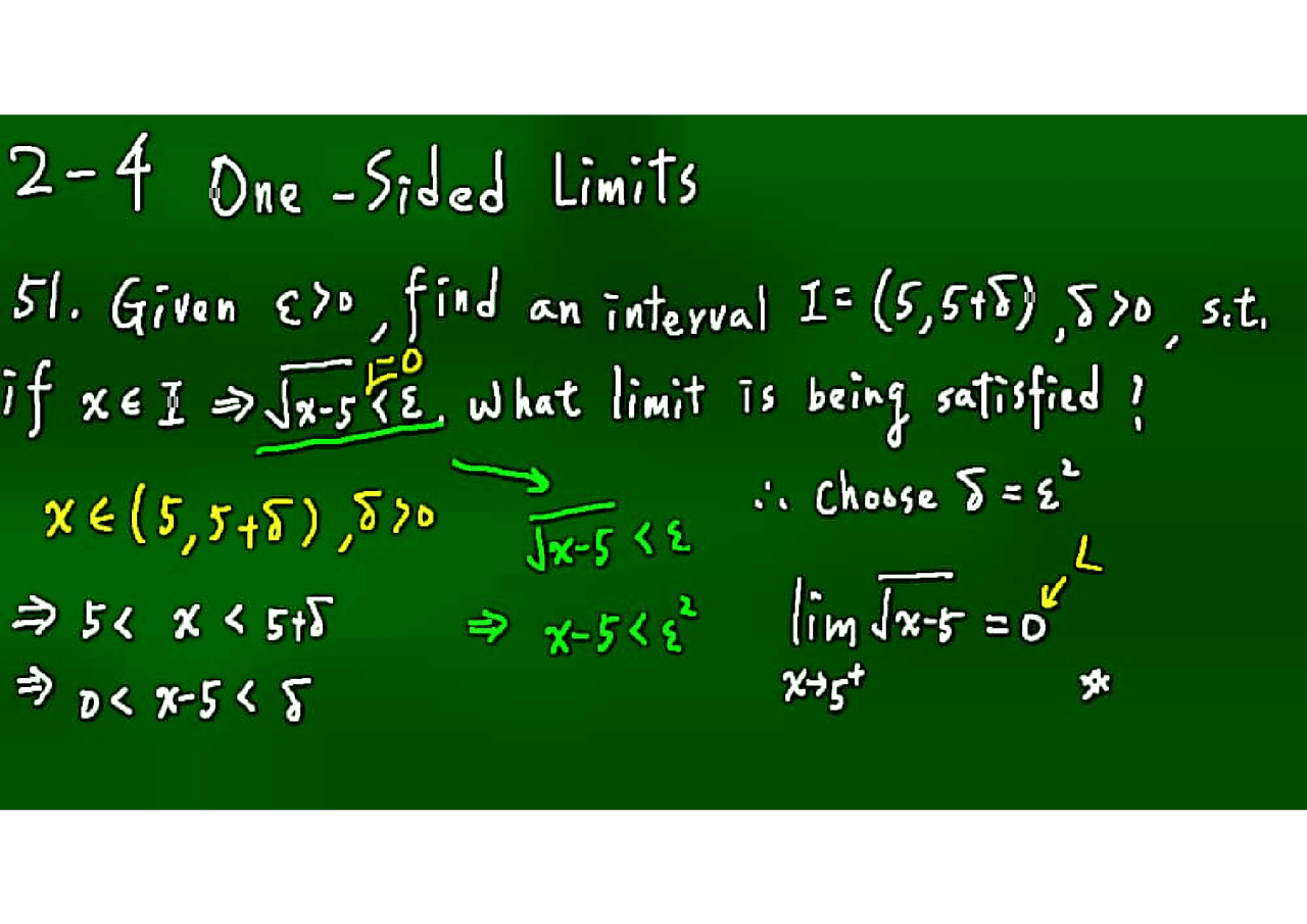 One-sided limit Fundamental Theorem of Calculus - Docsity