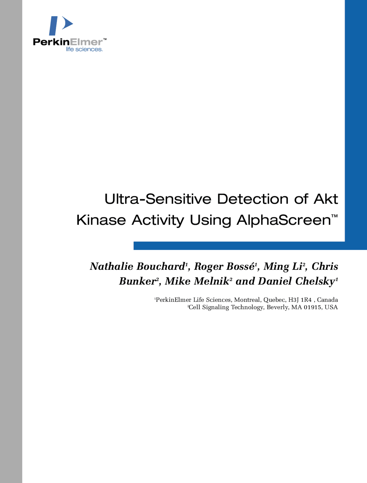 Sensitive AlphaScreen Assay for Akt Kinase Activity with GSK-3 ...