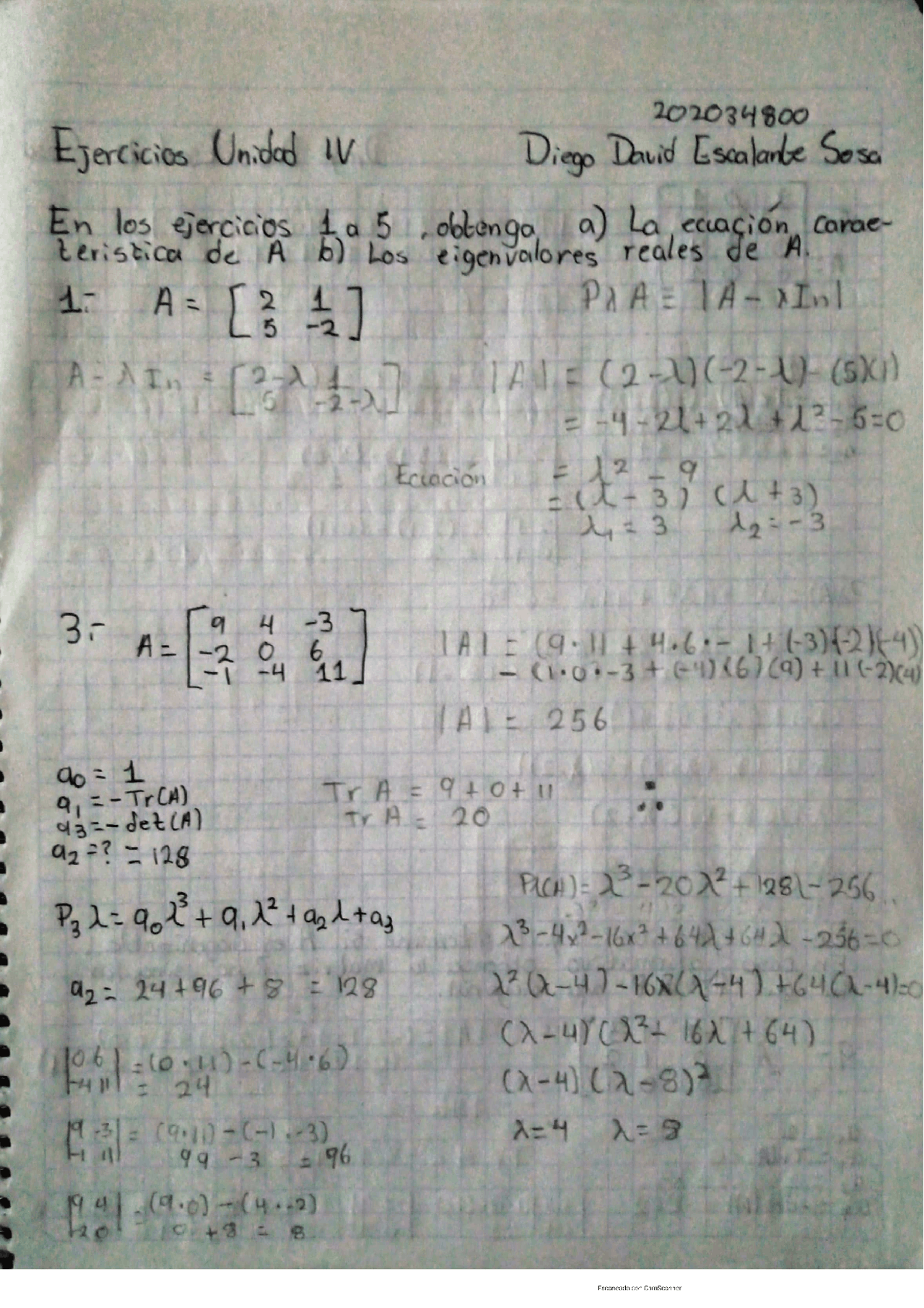 Diagonalizacion de matrices - Docsity