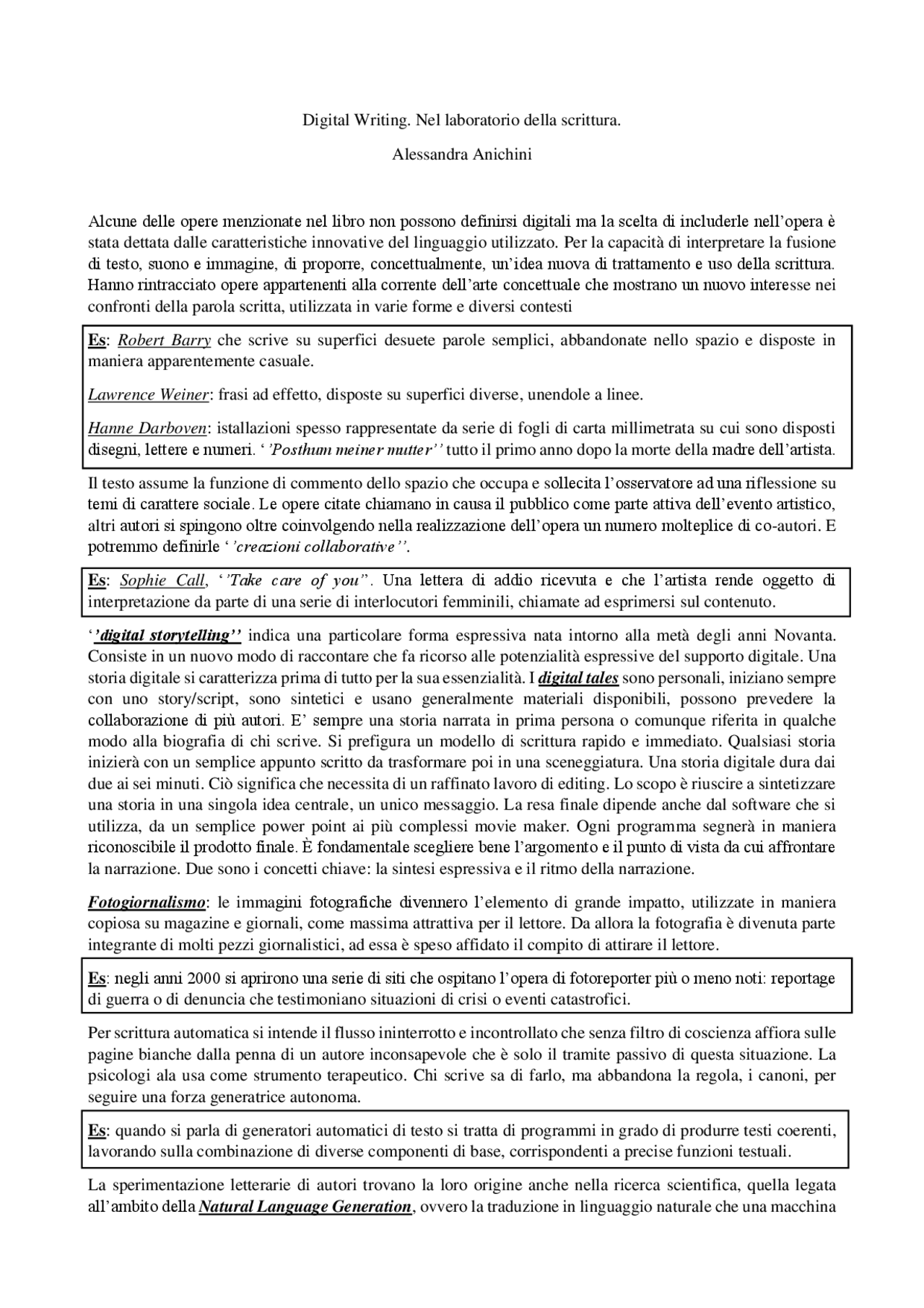 Digital Writing Nel Laboratorio Di Scrittura Alessandra Anichini