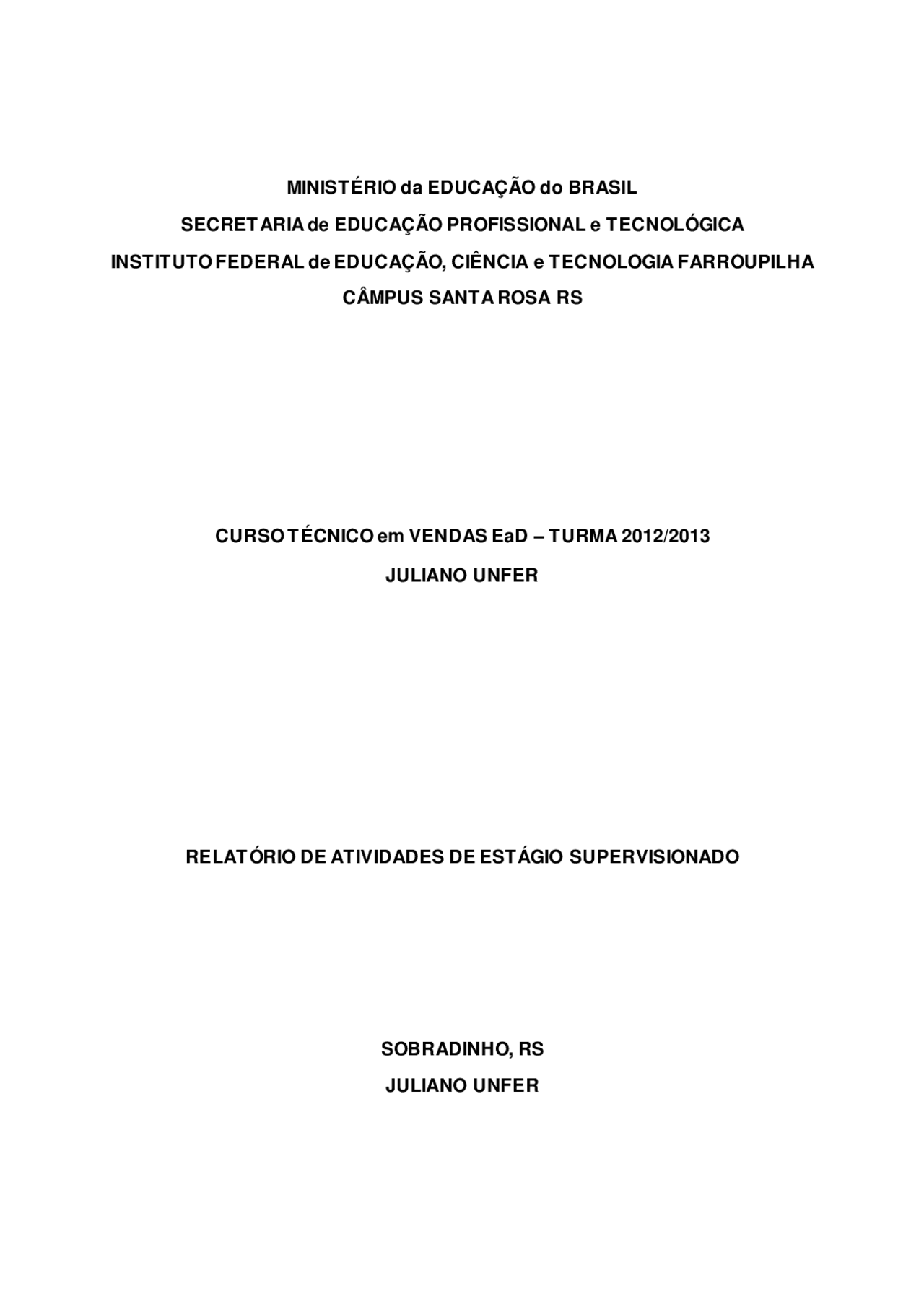 Relatório De Estágio Docsity