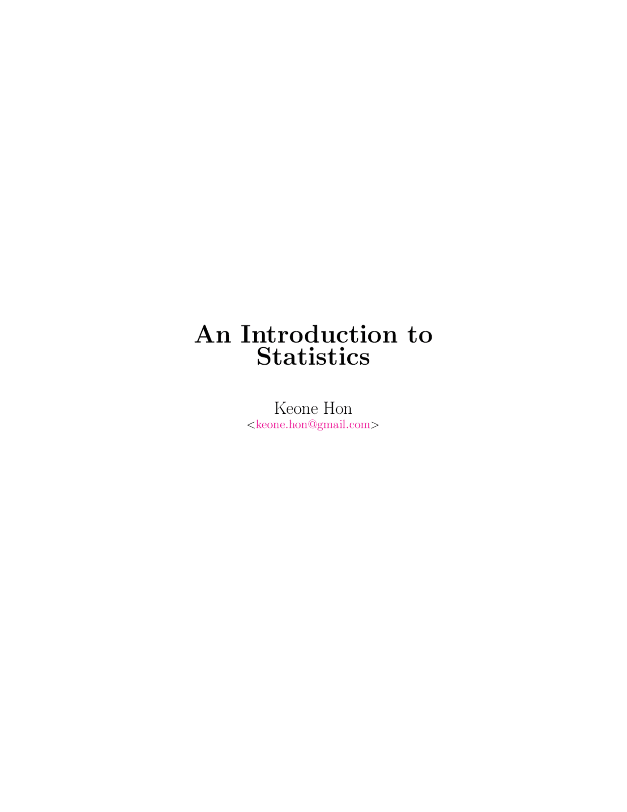 An Introduction To Statistics Docsity