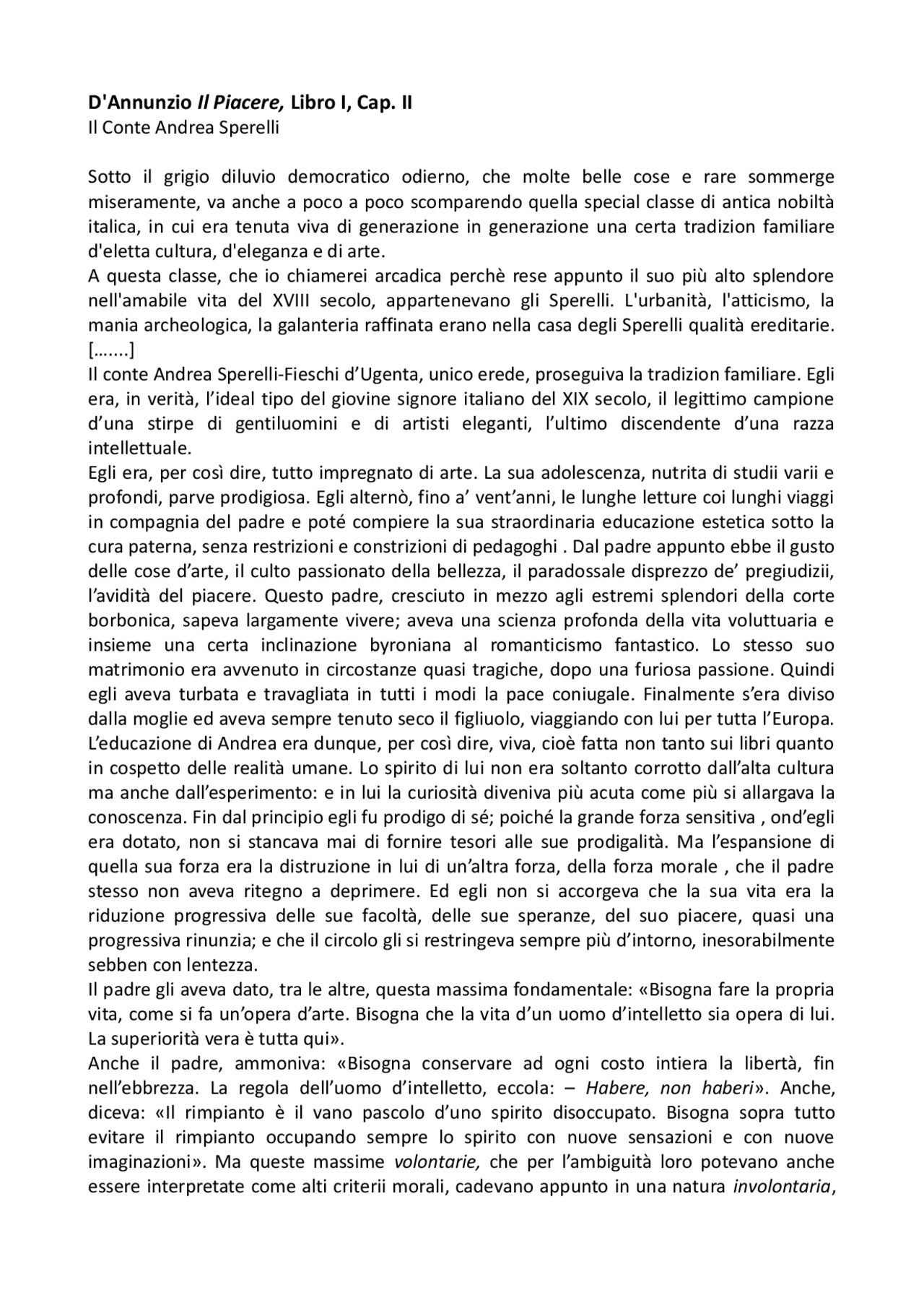 Il Piacere Del Libro Docsity