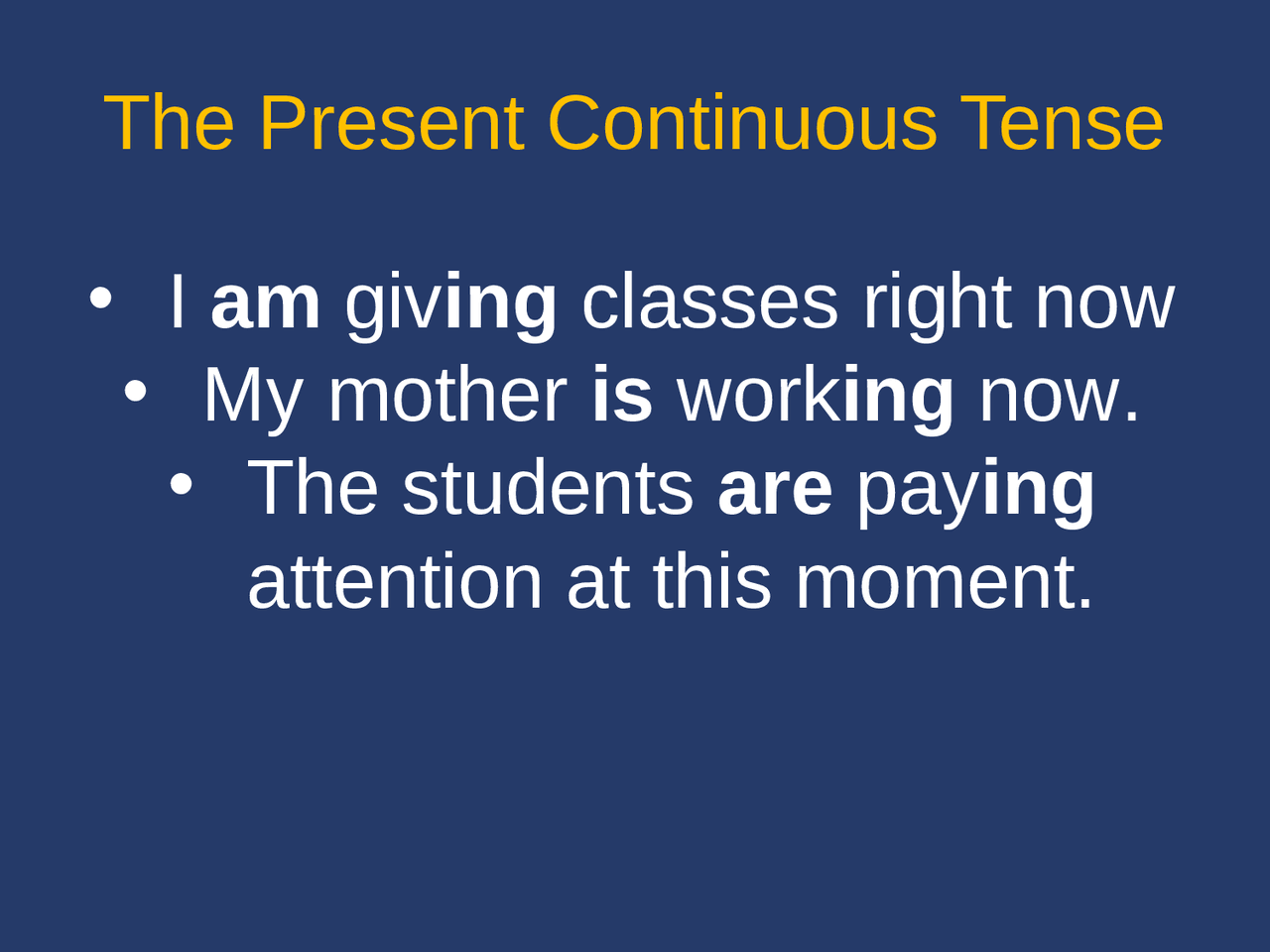 Present continuous present continuous - Docsity