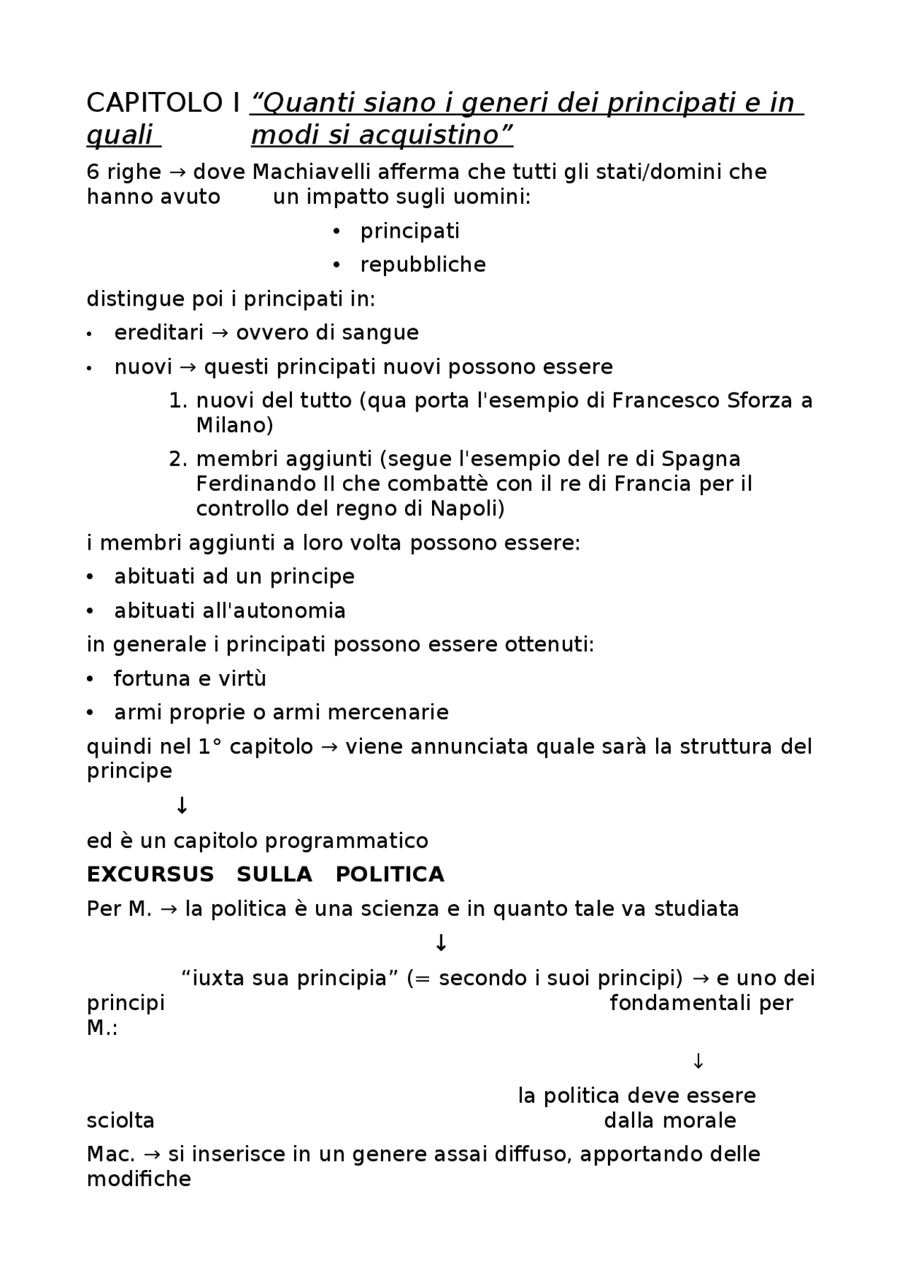 Machiavelli Il Principe Docsity