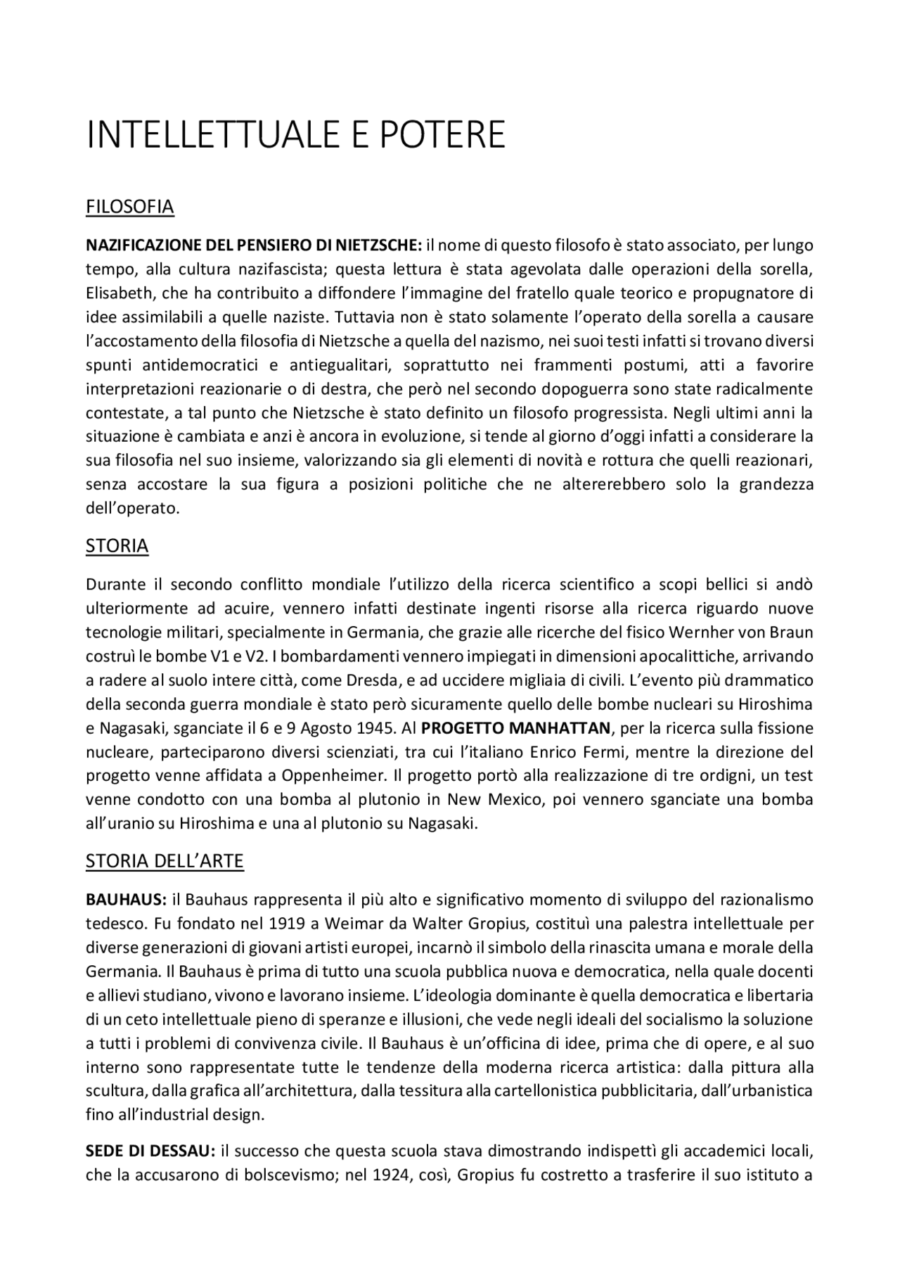 Tesina Intellettuale E Potere Tesine Di Maturità Di Storia Docsity