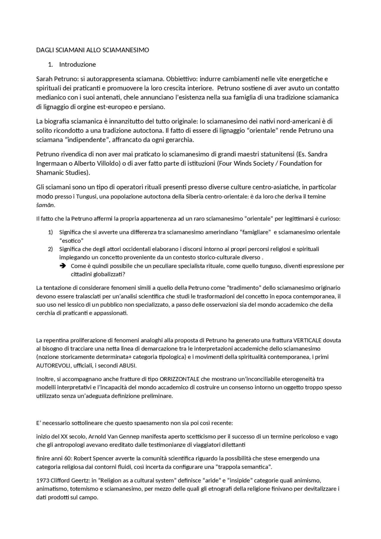 Dagli Sciamani Allo Sciamanesimo Docsity
