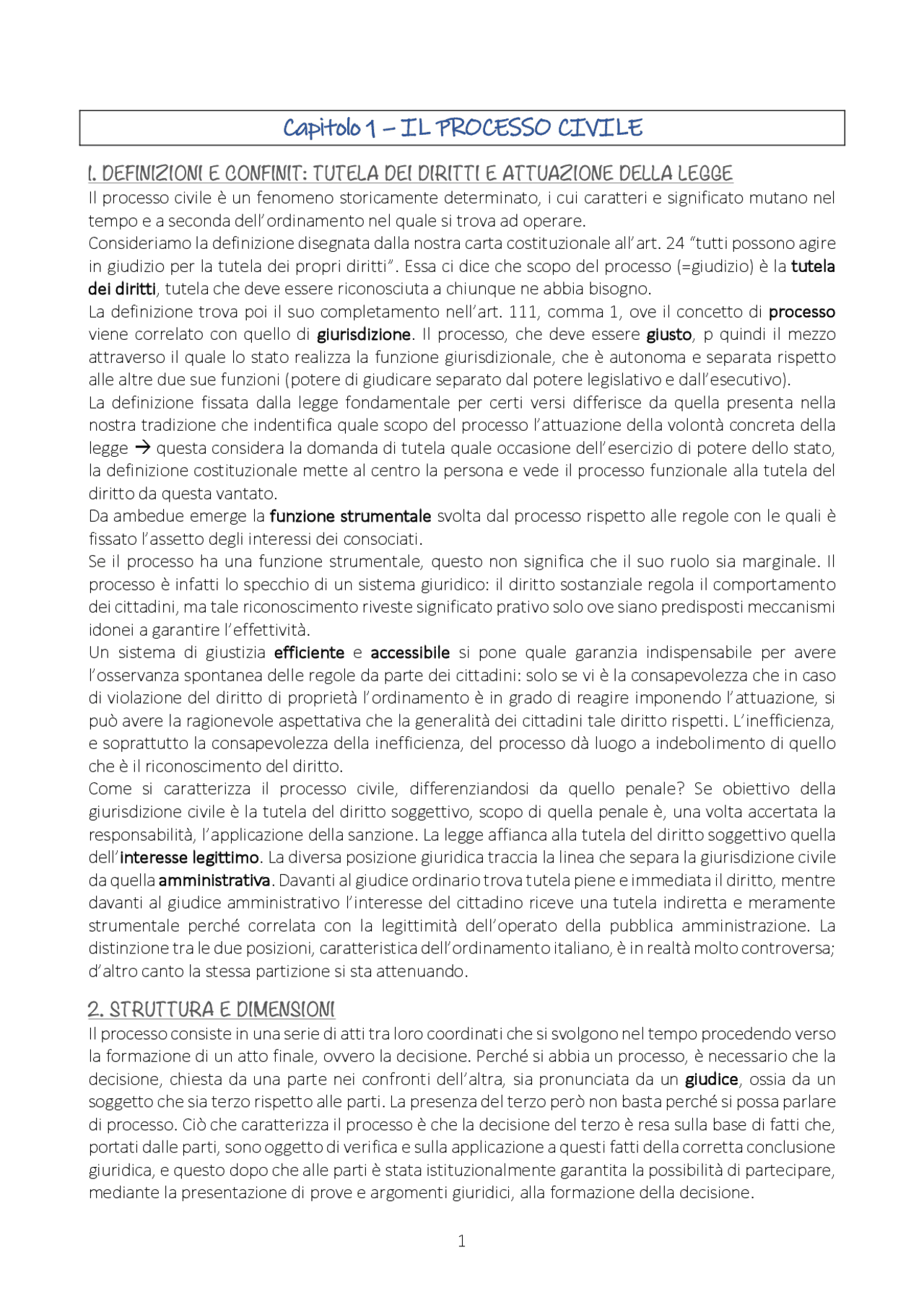 Riassunto Processo Civile E Le Sue Alternative Docsity