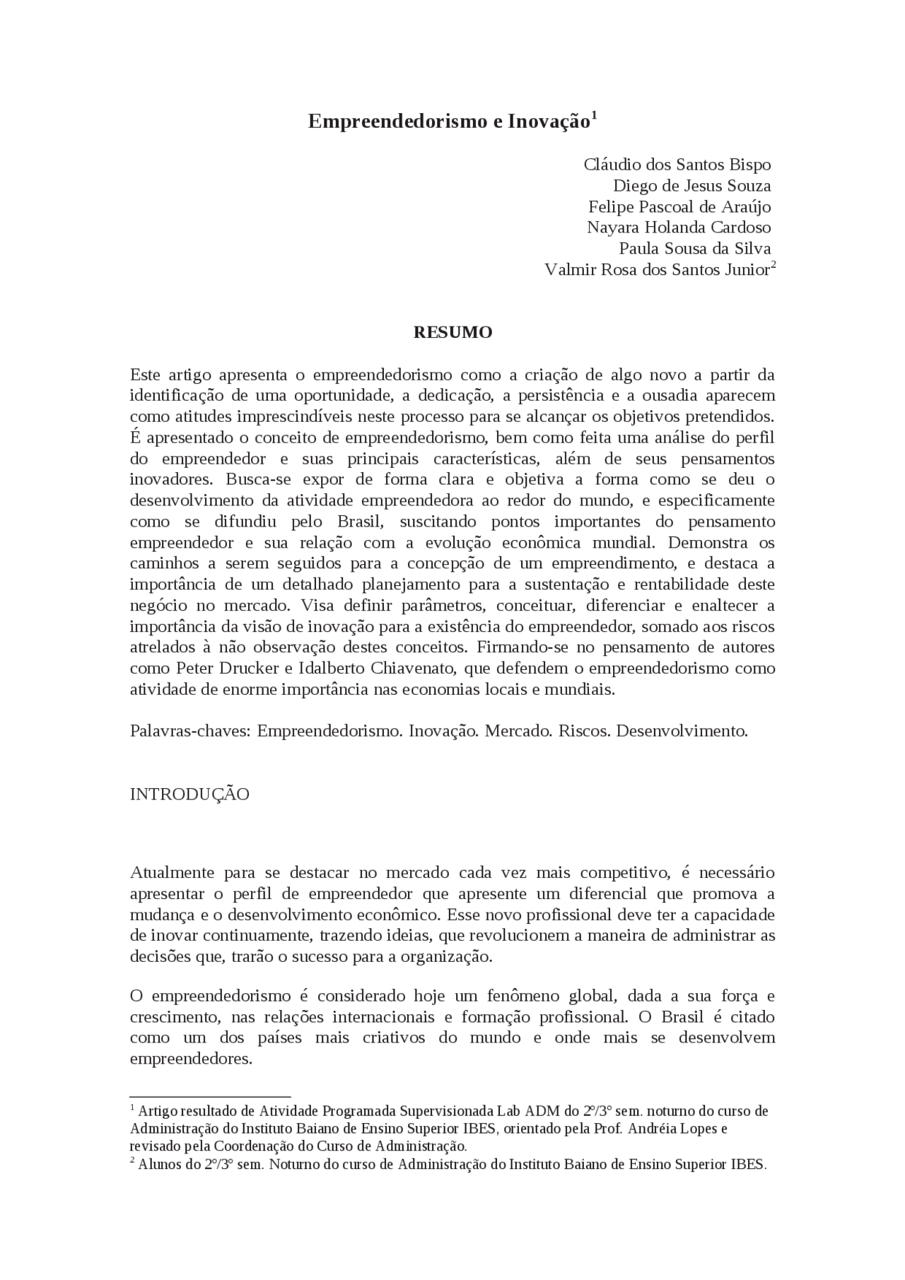 Empreendedorismo E InovaÇÃopdf Docsity