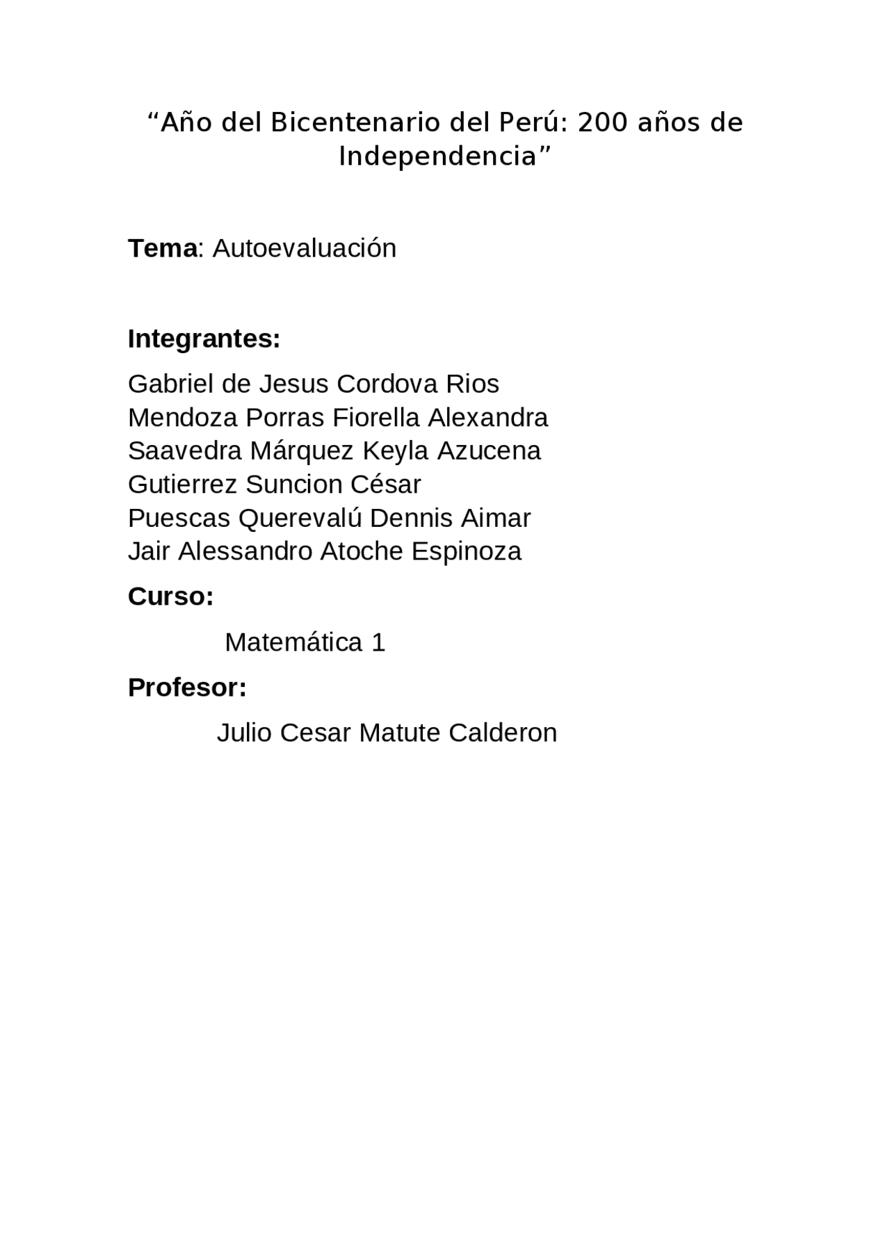 Matemática ejercicio - Docsity