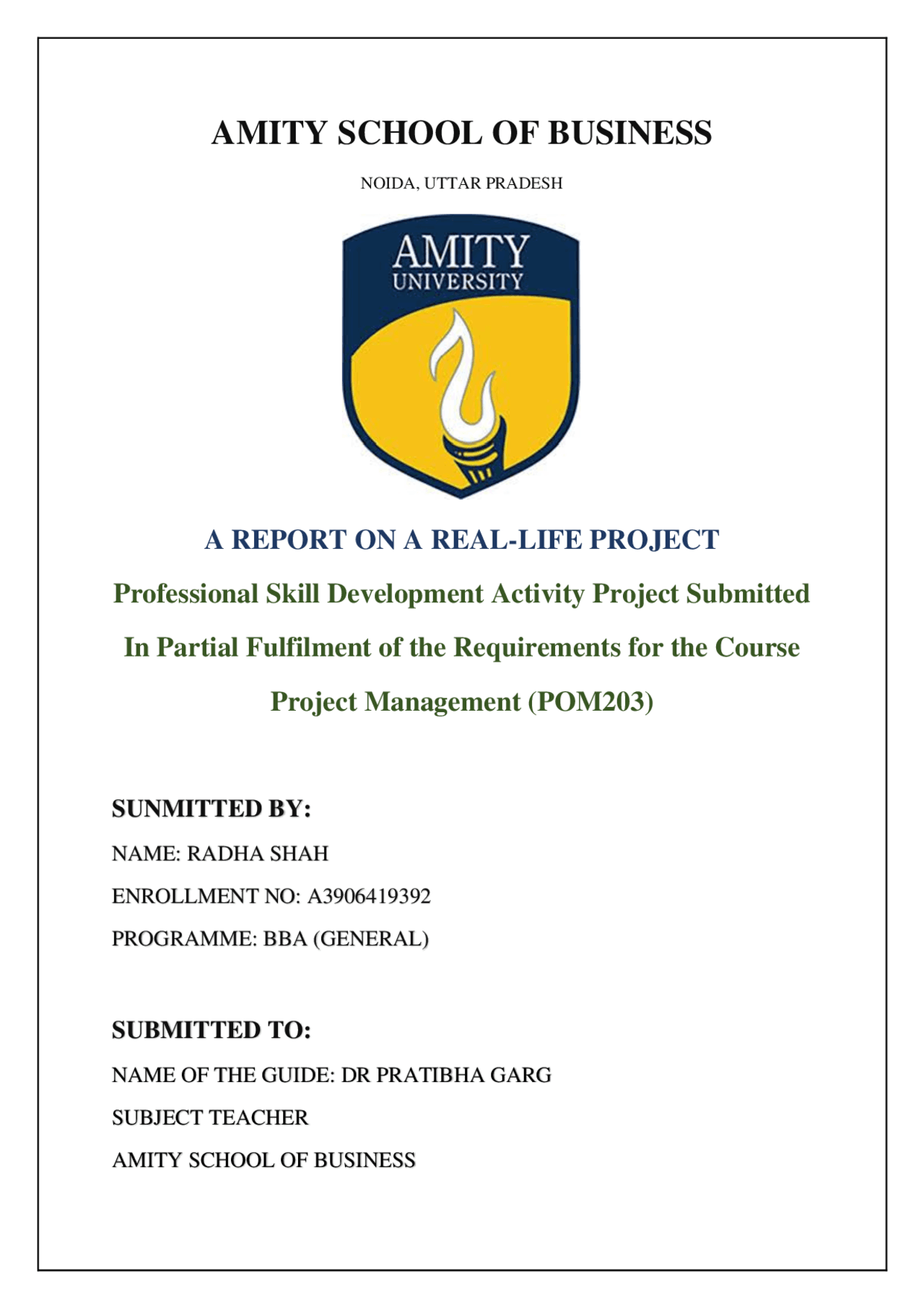 Project Managements Docsity