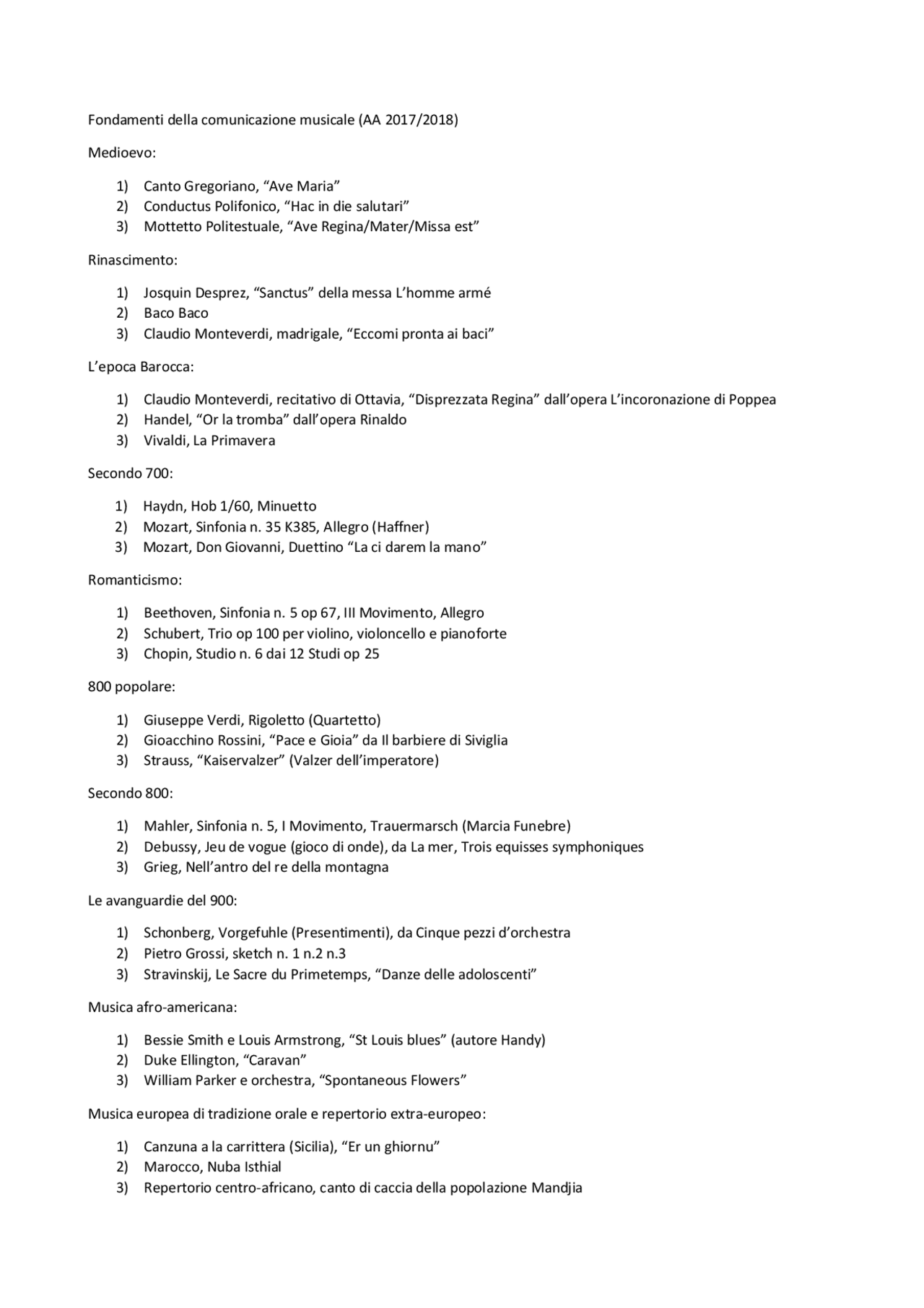 Fondamenti Della Comunicazione Musicalebrani Docsity