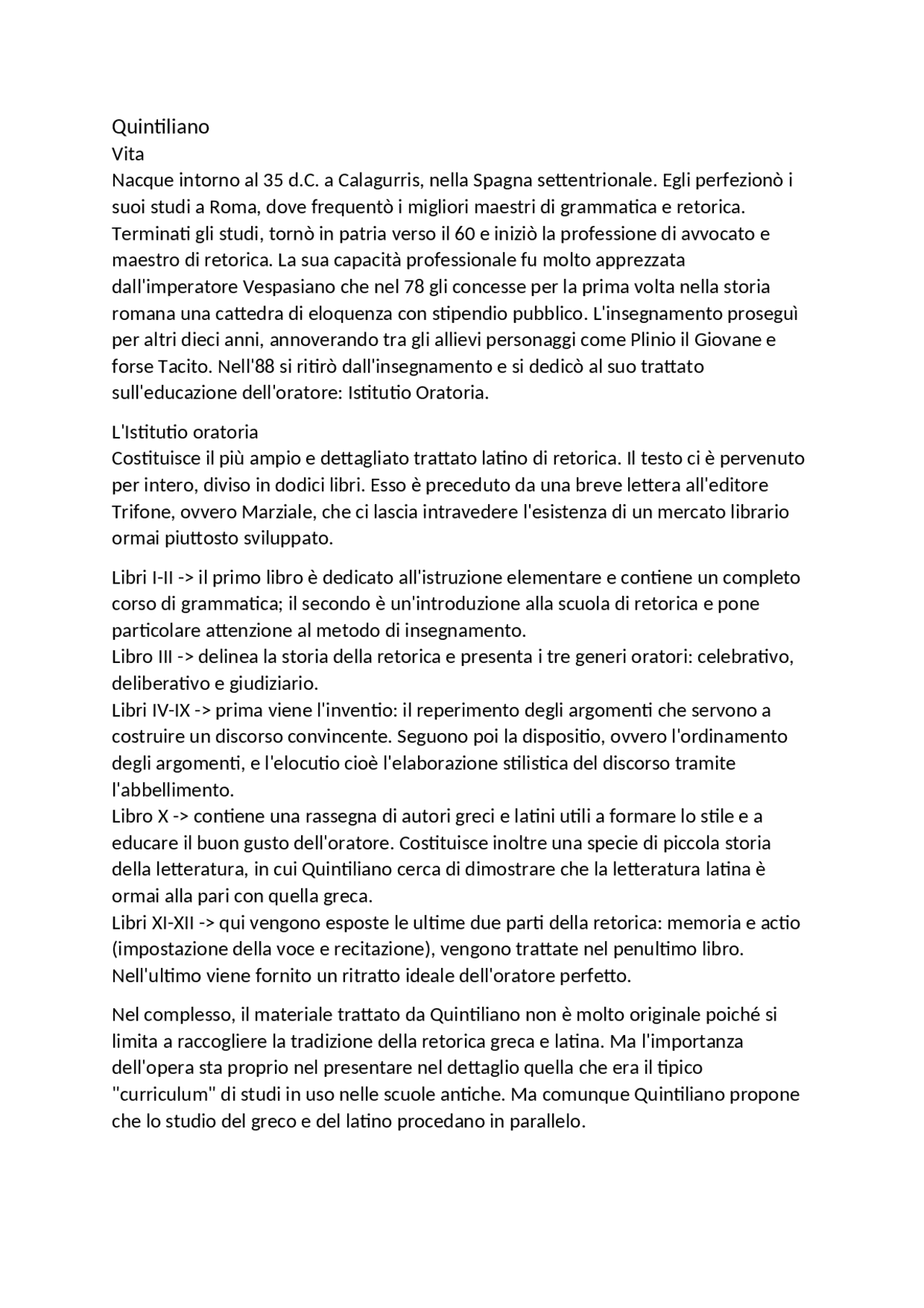 Quintiliano, Marziale e Giovenale - Docsity