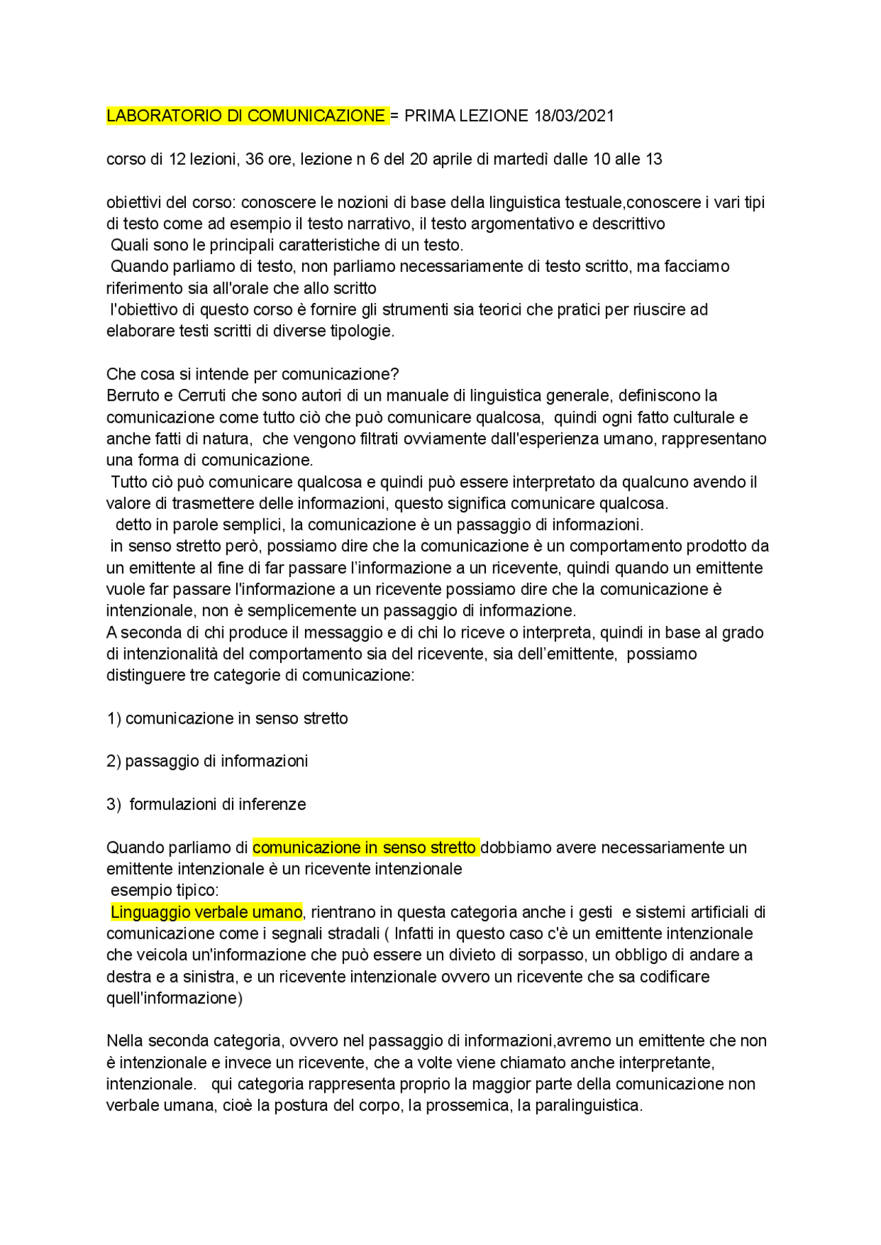 Comunicazione E Scrittura Docsity