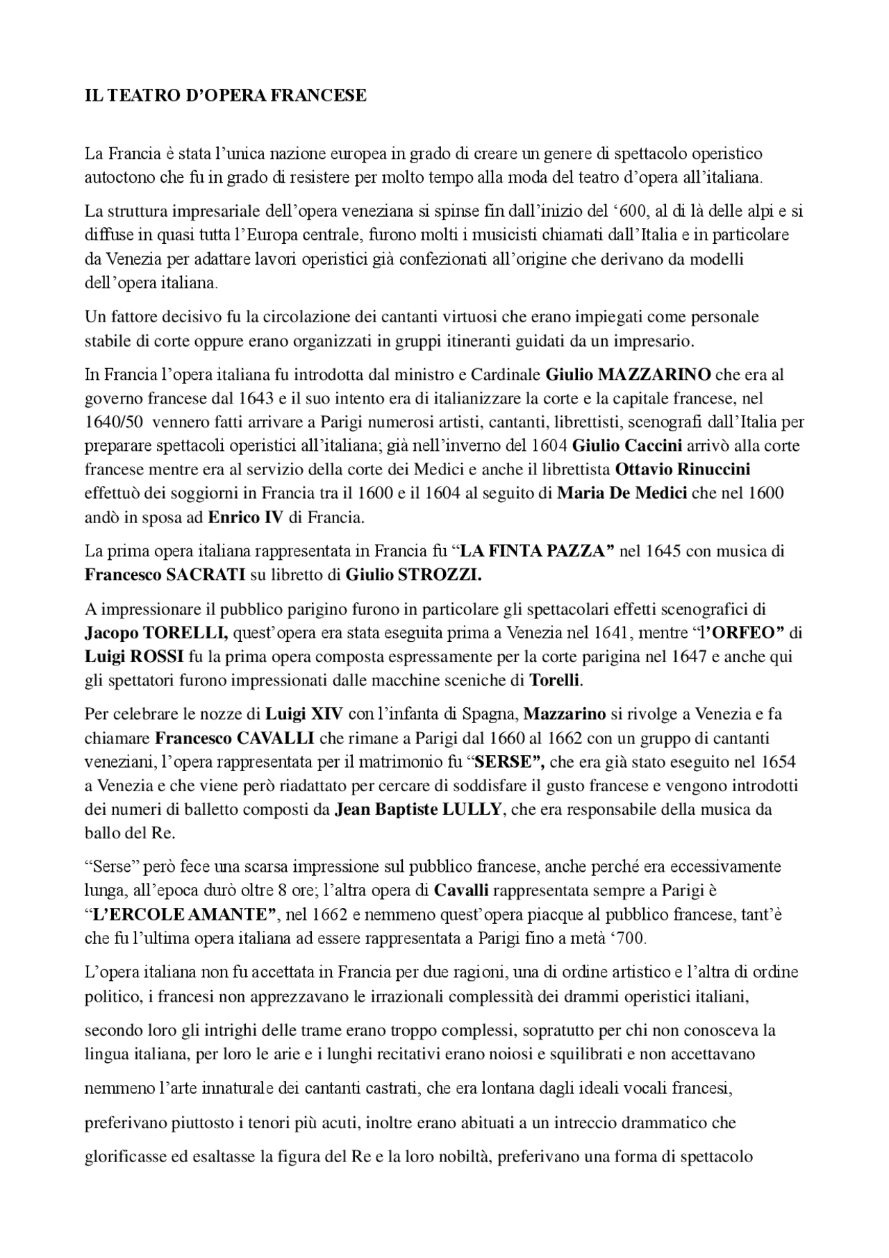 Il Teatro Dopera Francese Docsity
