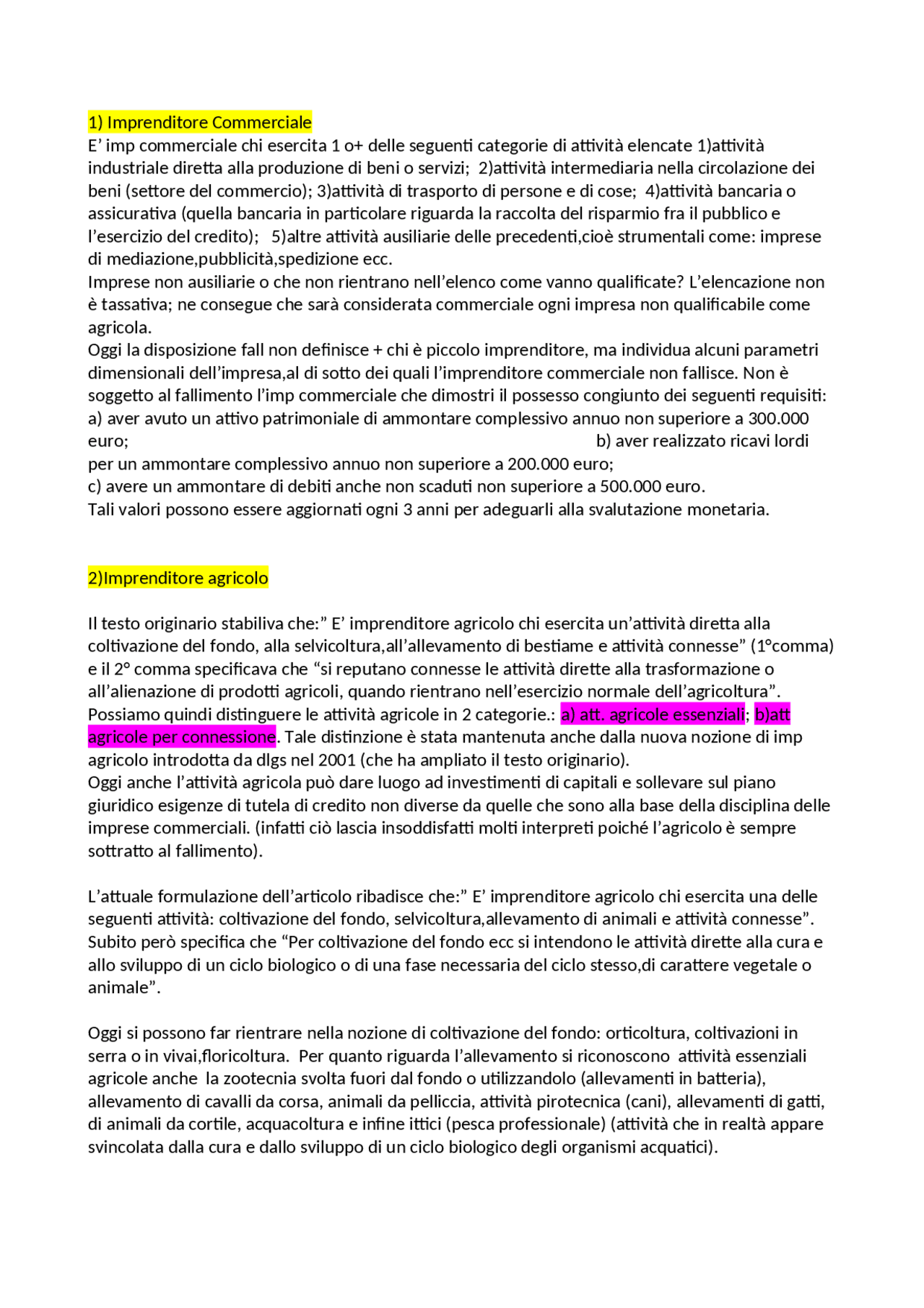 Domande Frequenti Con Risposte Diritto Commerciale Docsity