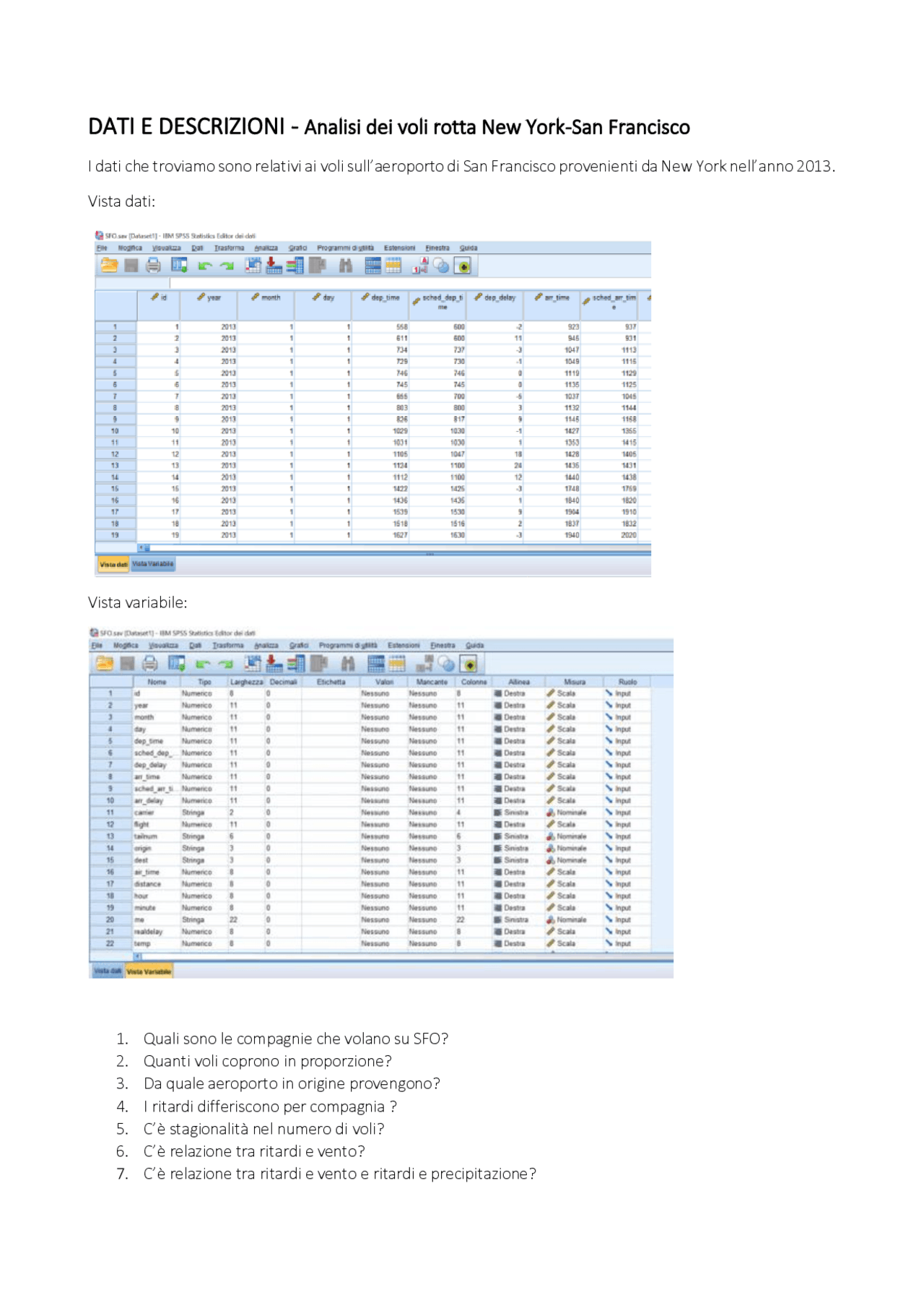 Guida Allutilizzo Del Software Spss Profssa Marzia Freo Docsity