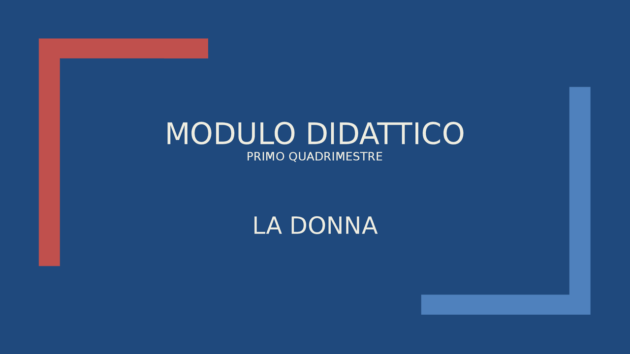 Esempio Di Modulo Didattico Sulla Donna Docsity