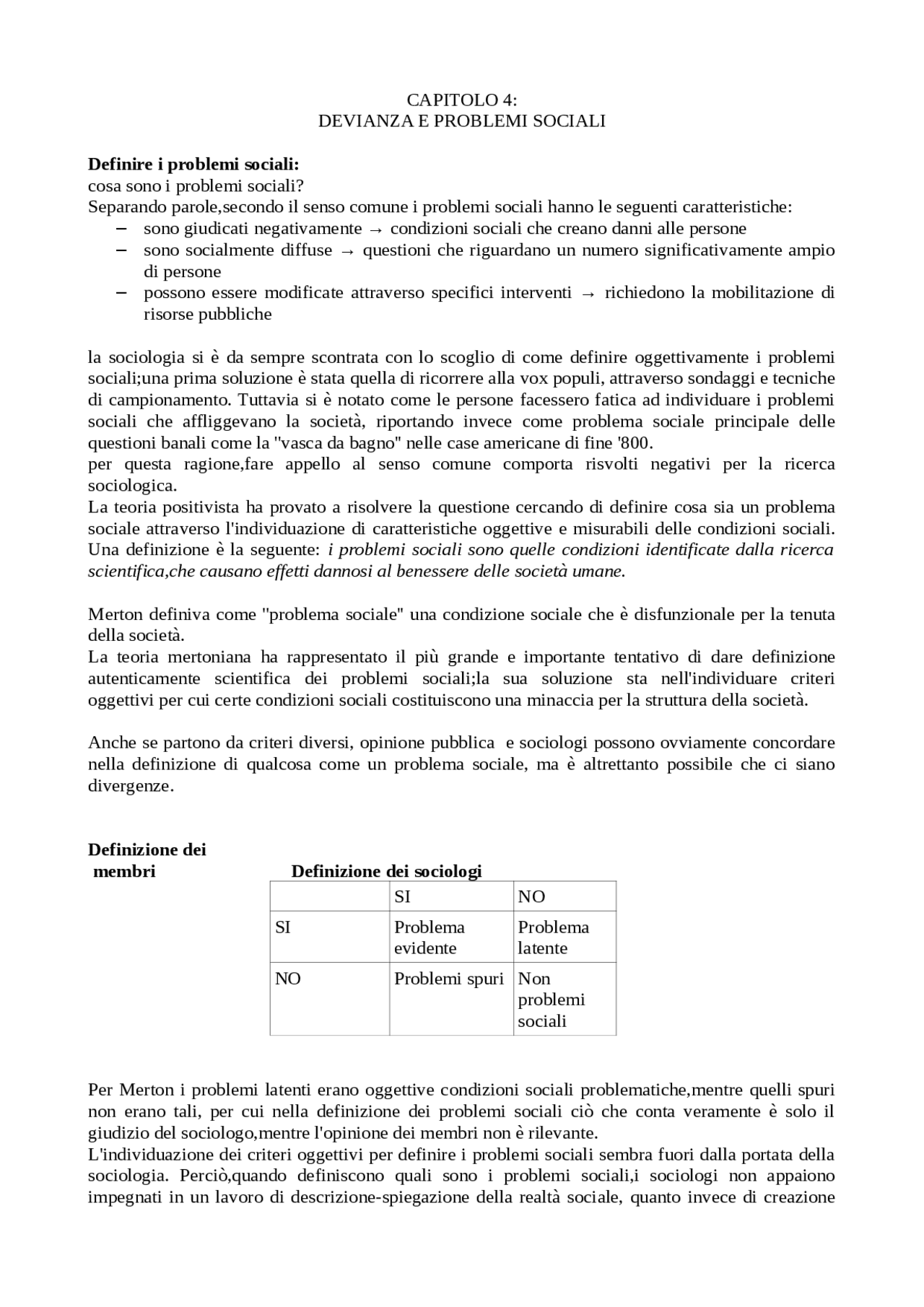 Sociologia Della Devianza Riassunti Docsity