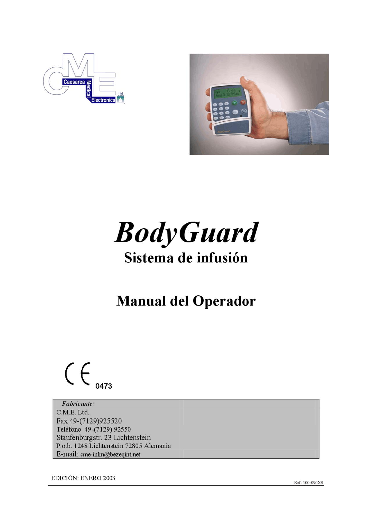 MANUAL OPERADOR CME BODYGUARD 323 | Traducciones de Electrotecnia | Docsity