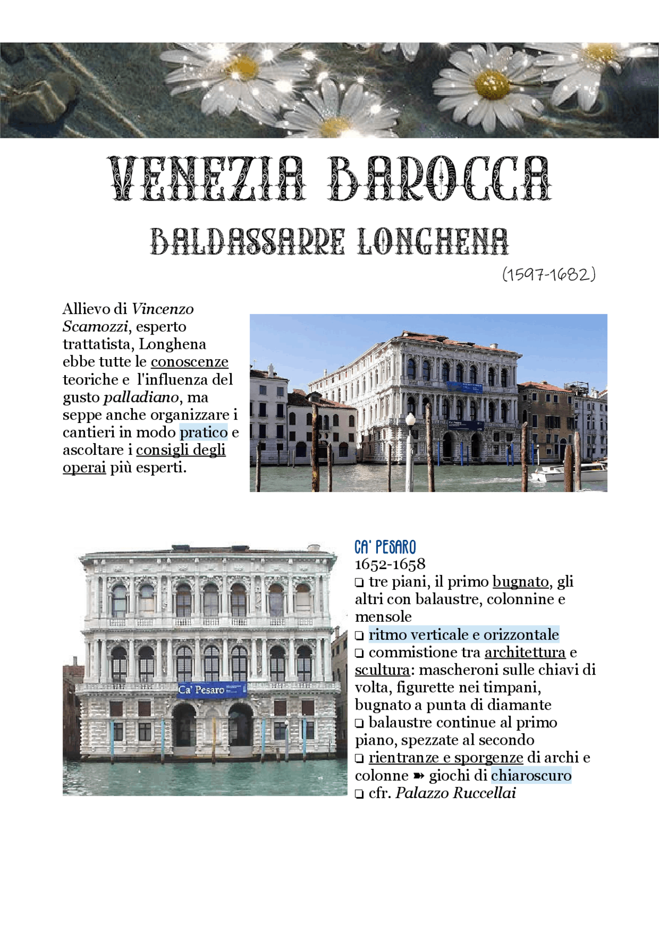 Periodo Barocco a Venezia, arte - Docsity