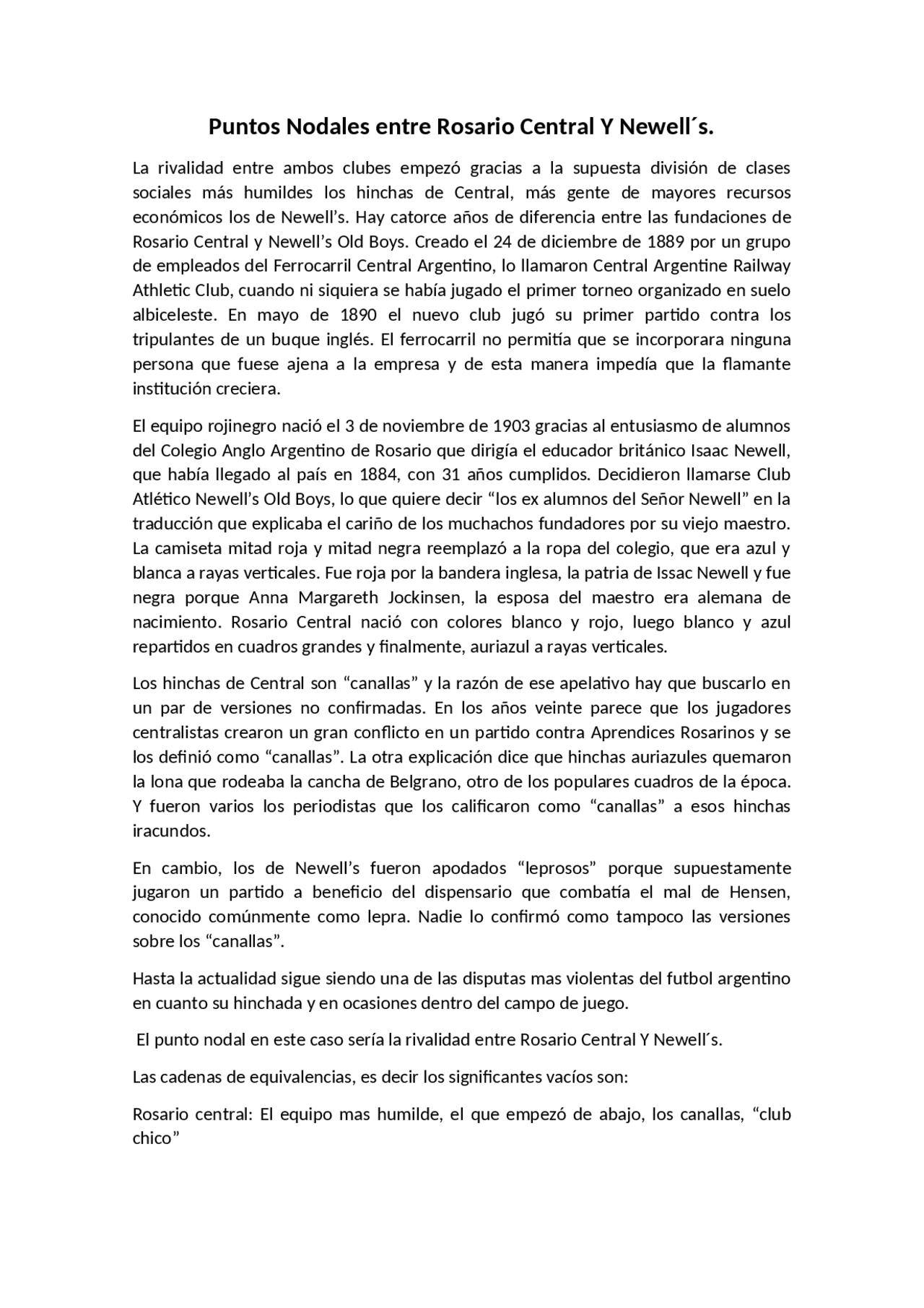 Puntos nodales en el deporte cdac - Docsity