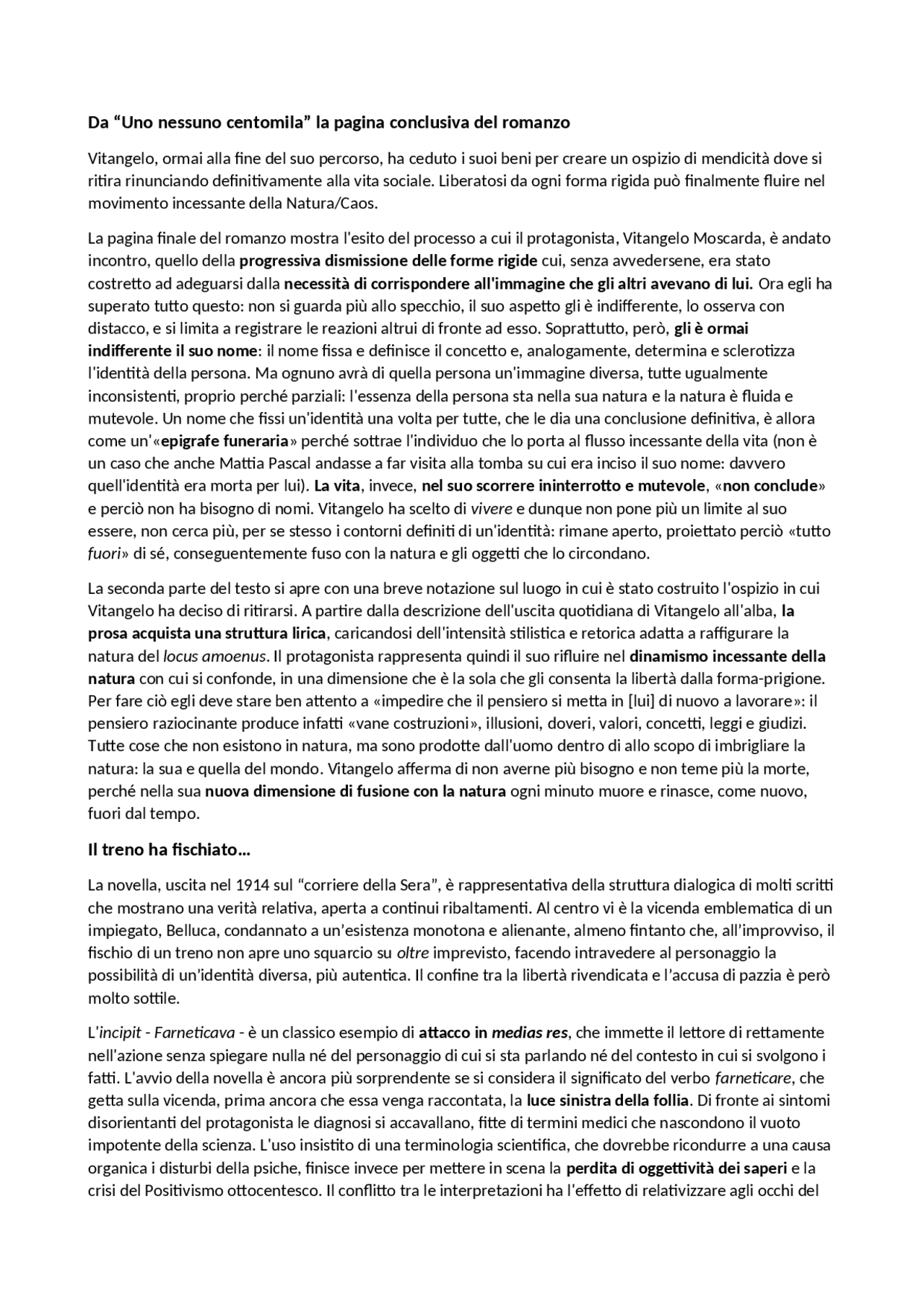 Pirandello E I Suoi Testi Docsity