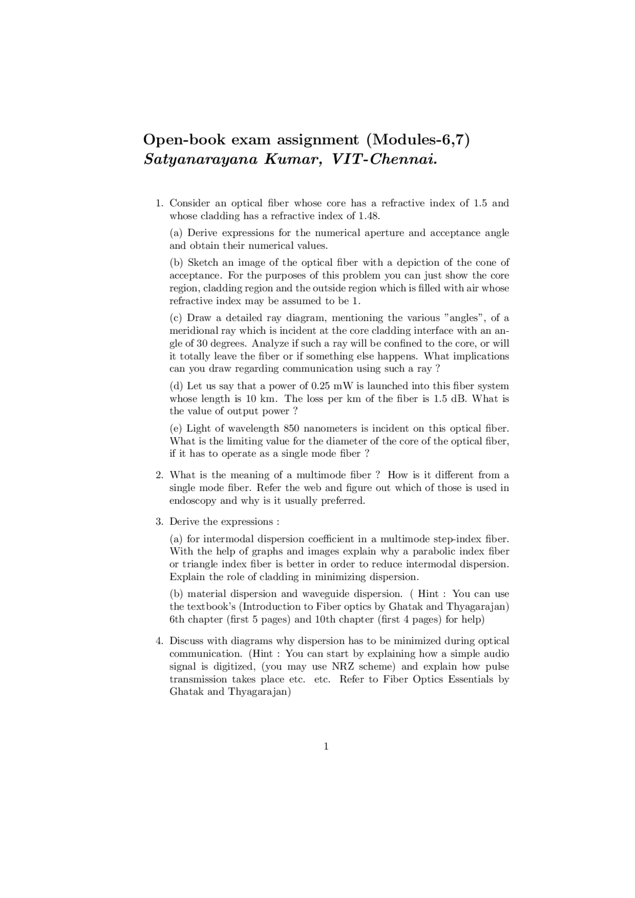 Assignment On Semiconductors And Fibre Optics Slides Physics Docsity