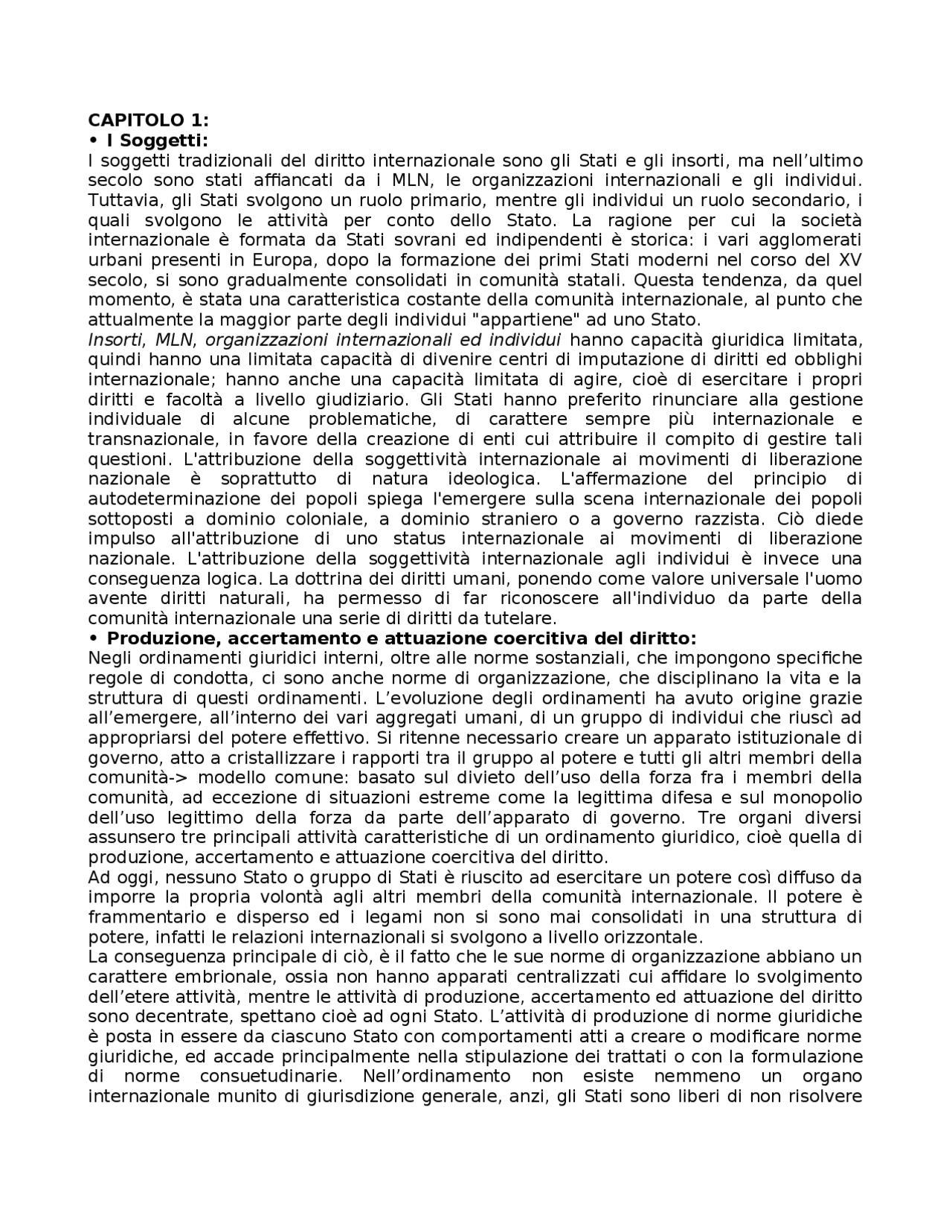 Riassunto Cassese Diritto Internazionale Cap1 3 Docsity