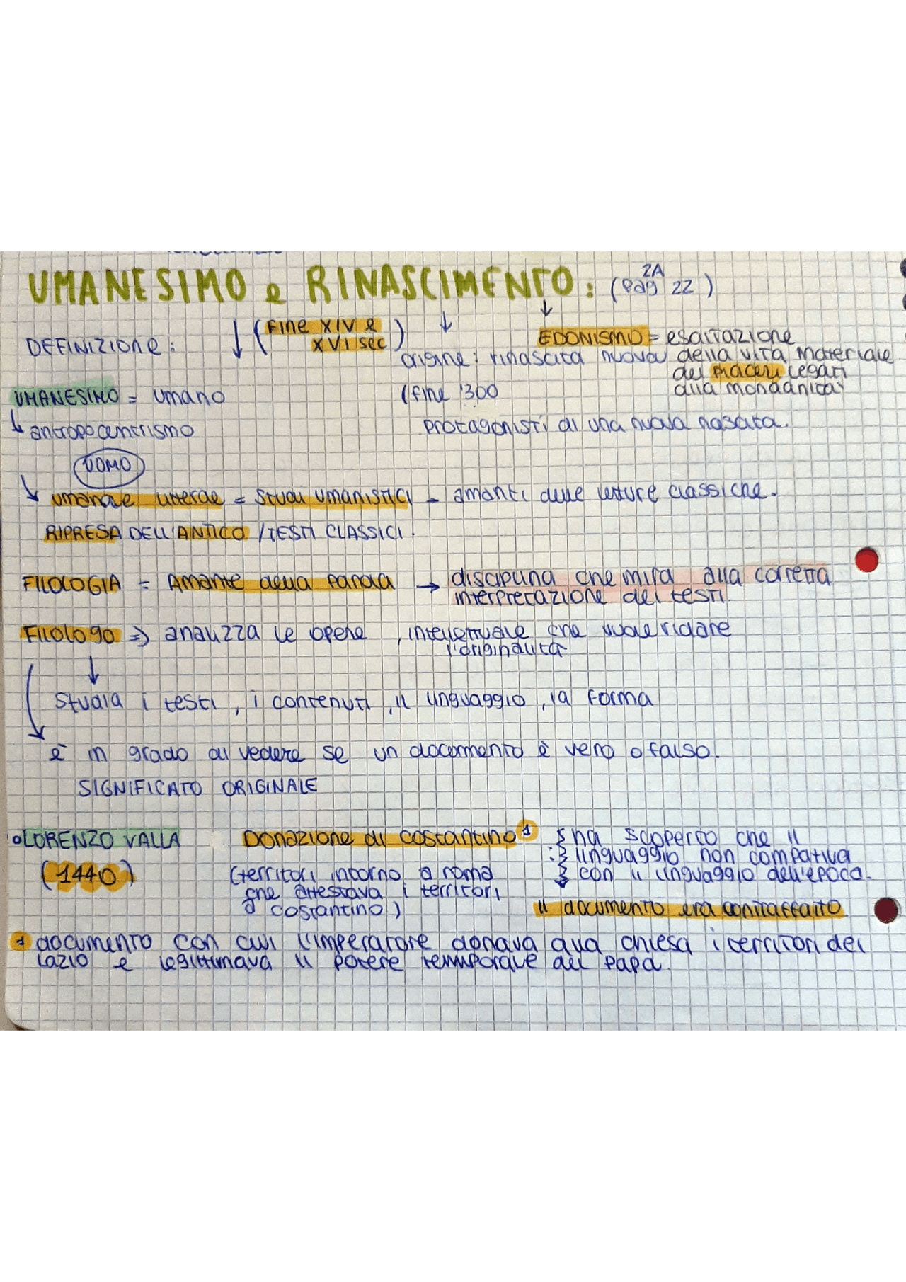 Umanesimo E Rinascimento Docsity