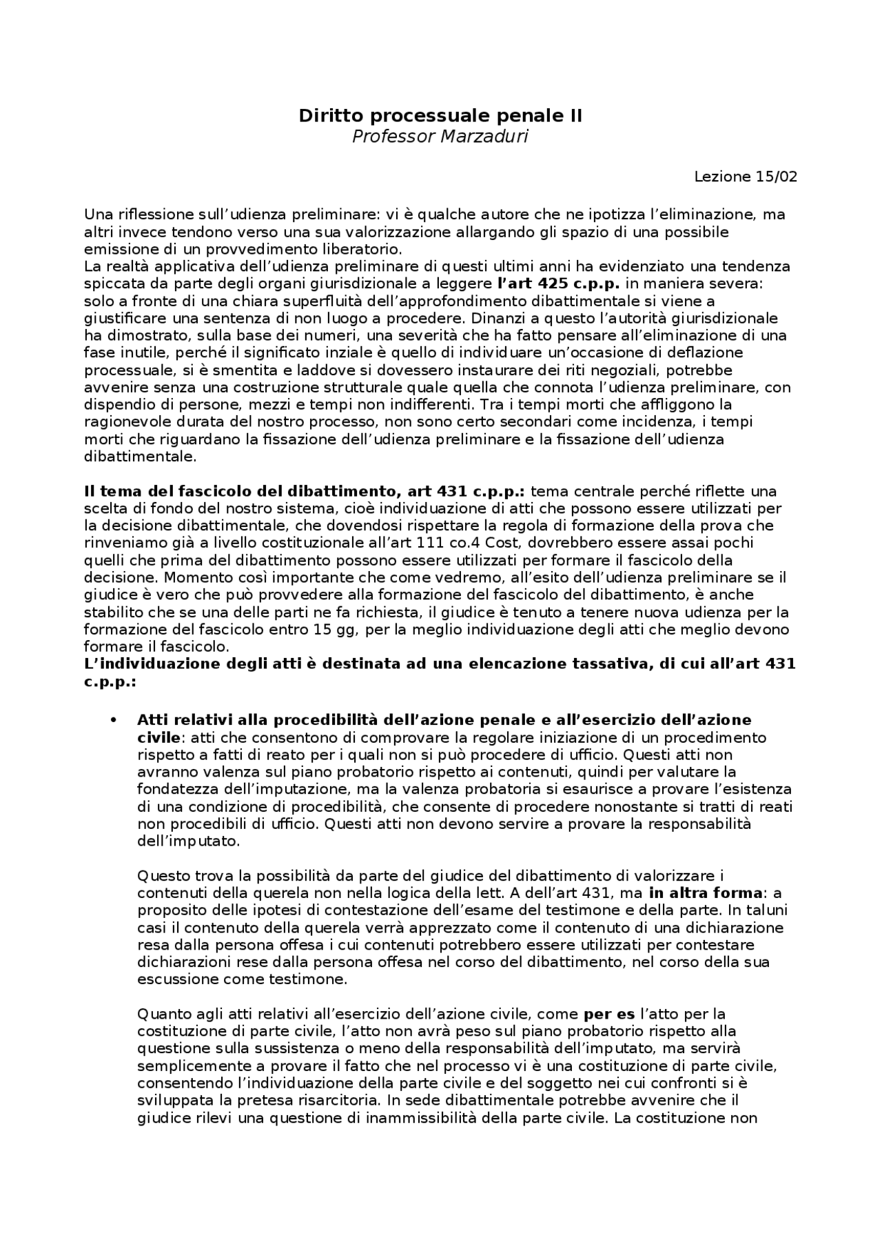 Diritto Processuale Penale Ii Sbobinature Di Diritto Processuale